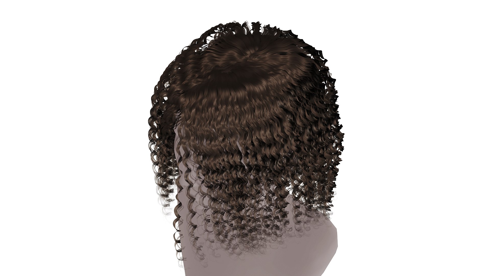 Real Woman Curly Hair 3D Model - TurboSquid 2107103