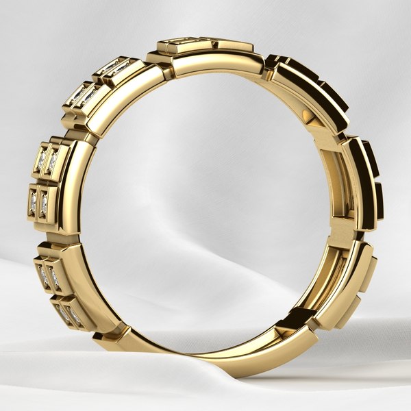 3D Quad Shapes Gold Ring - TurboSquid 1805464