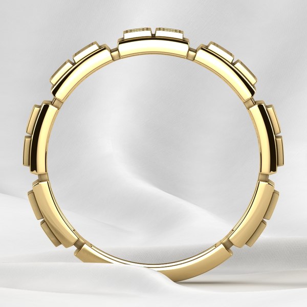 3D Quad Shapes Gold Ring - TurboSquid 1805464