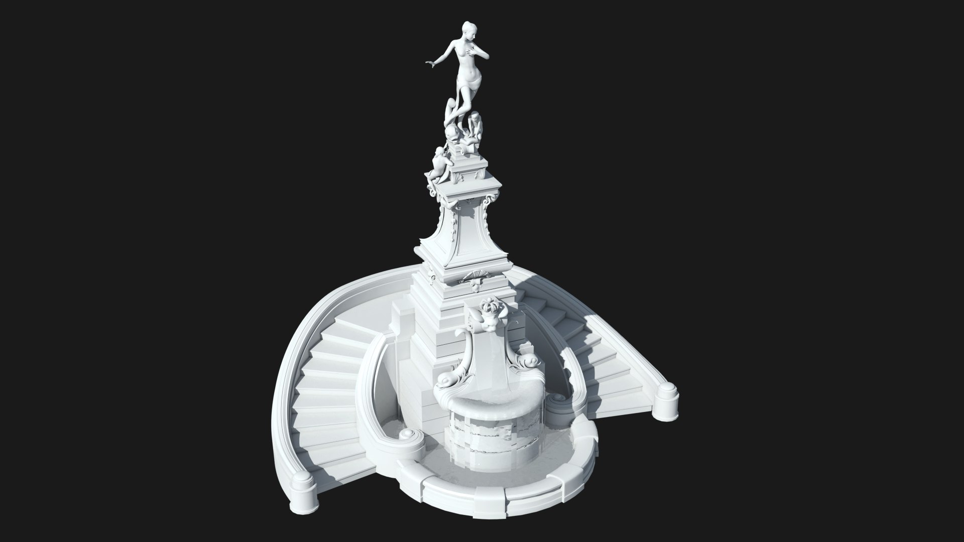 Classic Fountains Model - TurboSquid 1616453