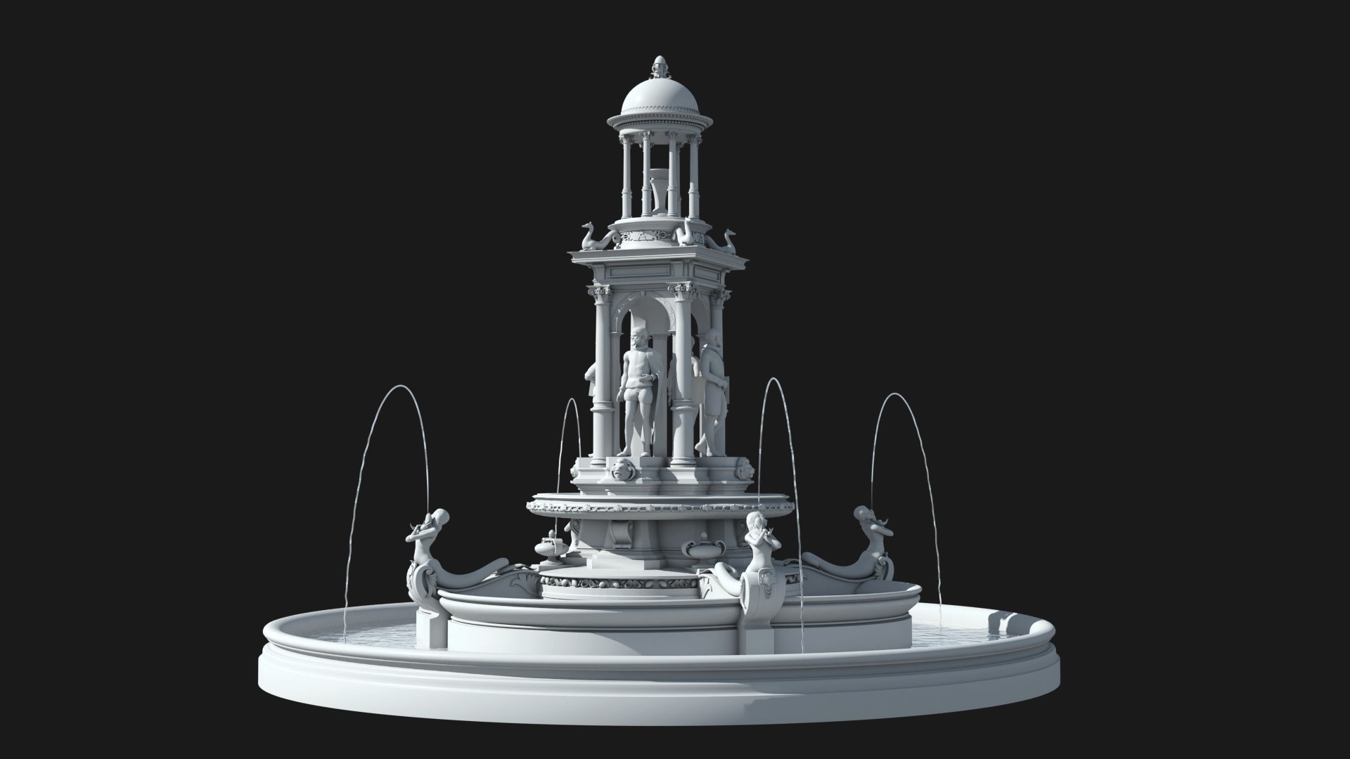 Classic Fountains Model - TurboSquid 1616453