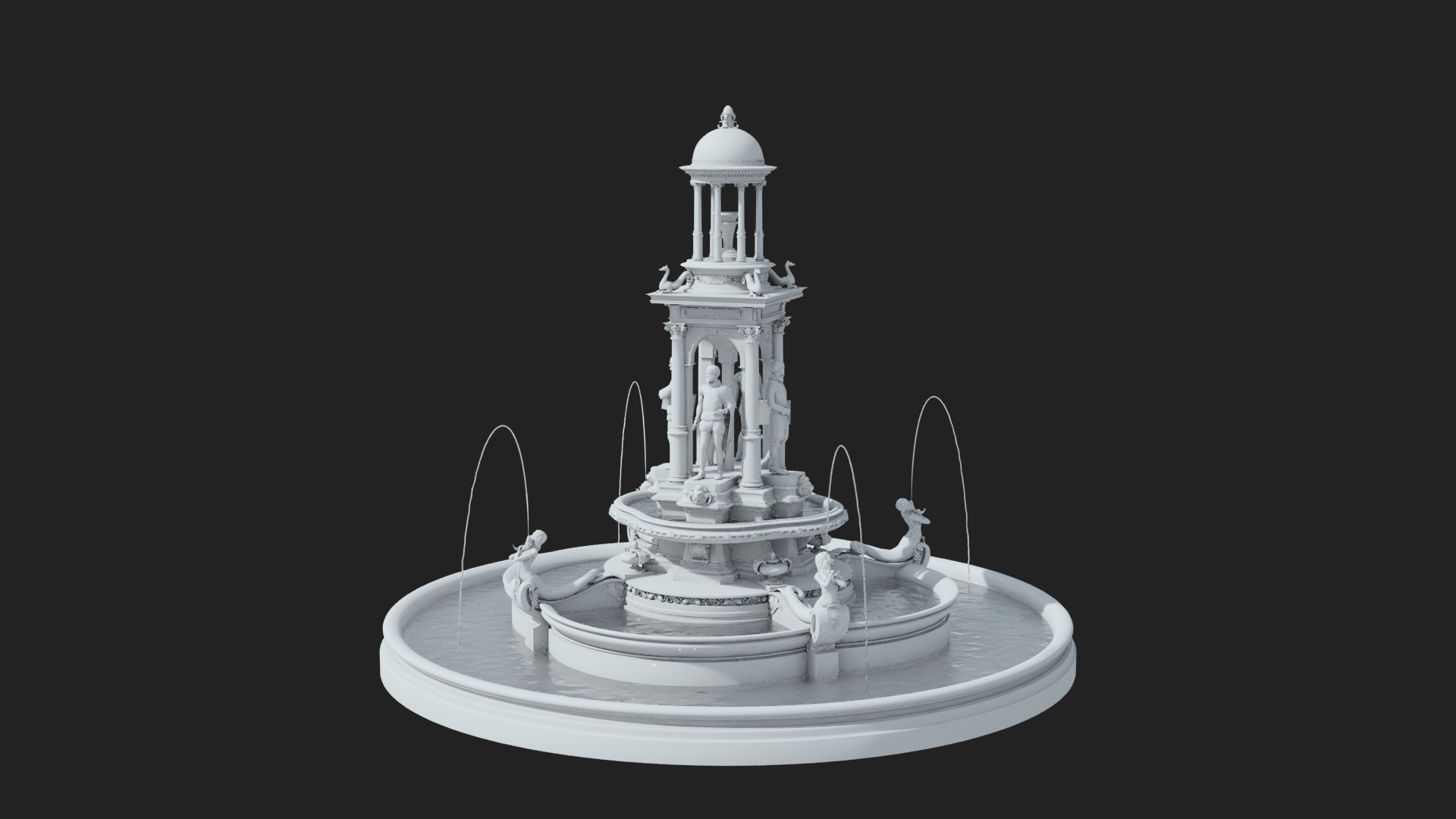 Classic Fountains Model - TurboSquid 1616453