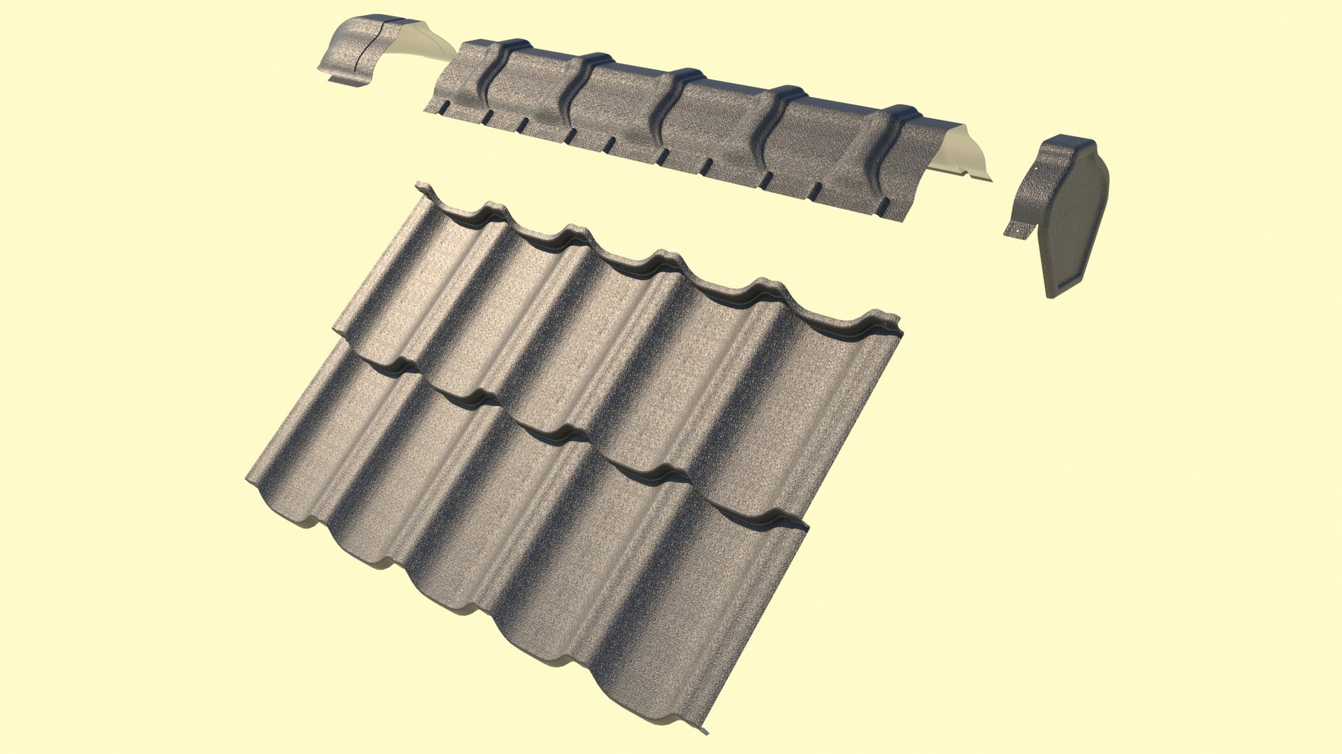3D Model Metal Roofing - TurboSquid 1636125