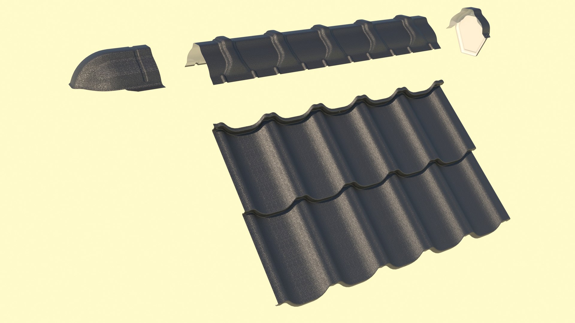 3D Model Metal Roofing - TurboSquid 1636125