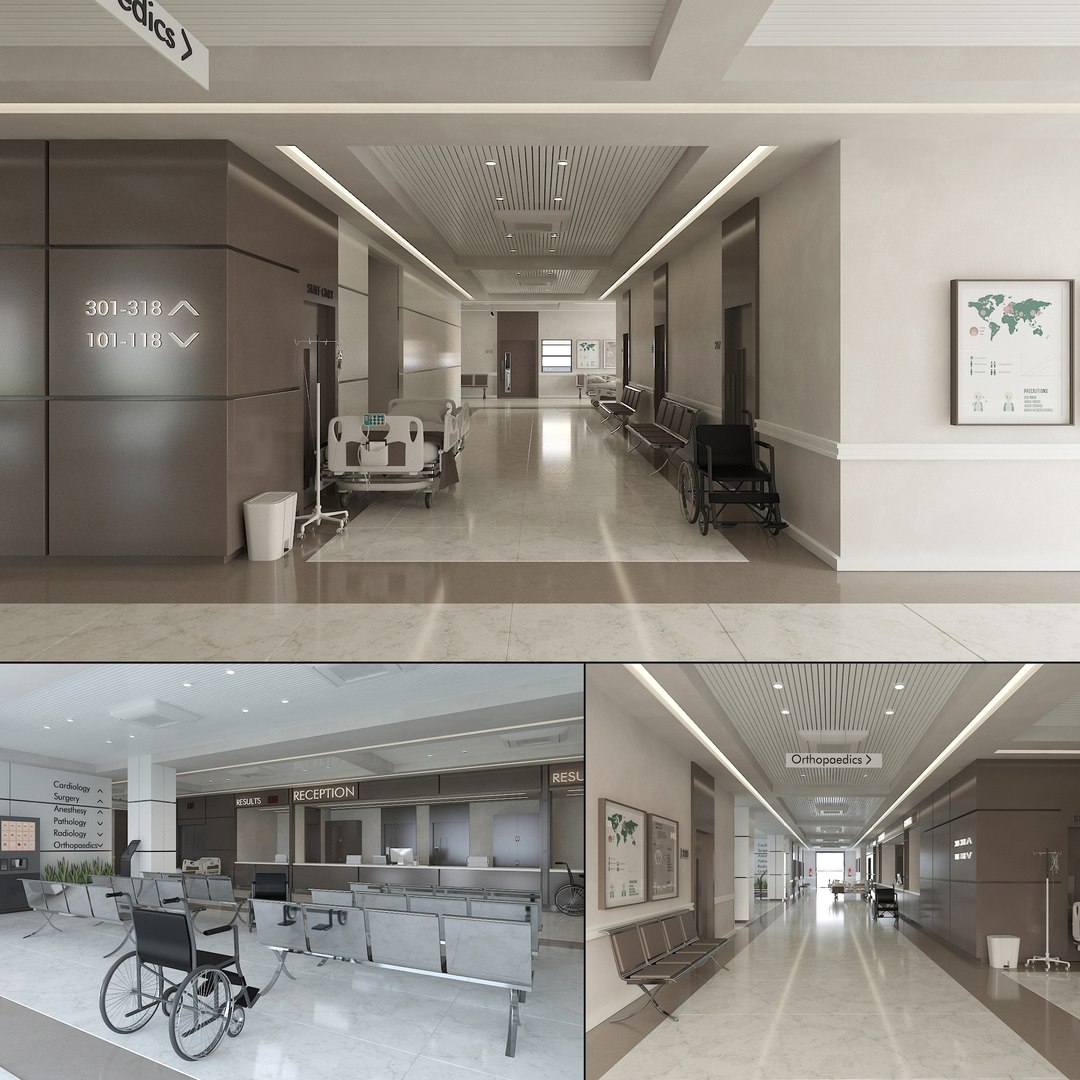 Contemporary Hospital Interior 3D - TurboSquid 2311898