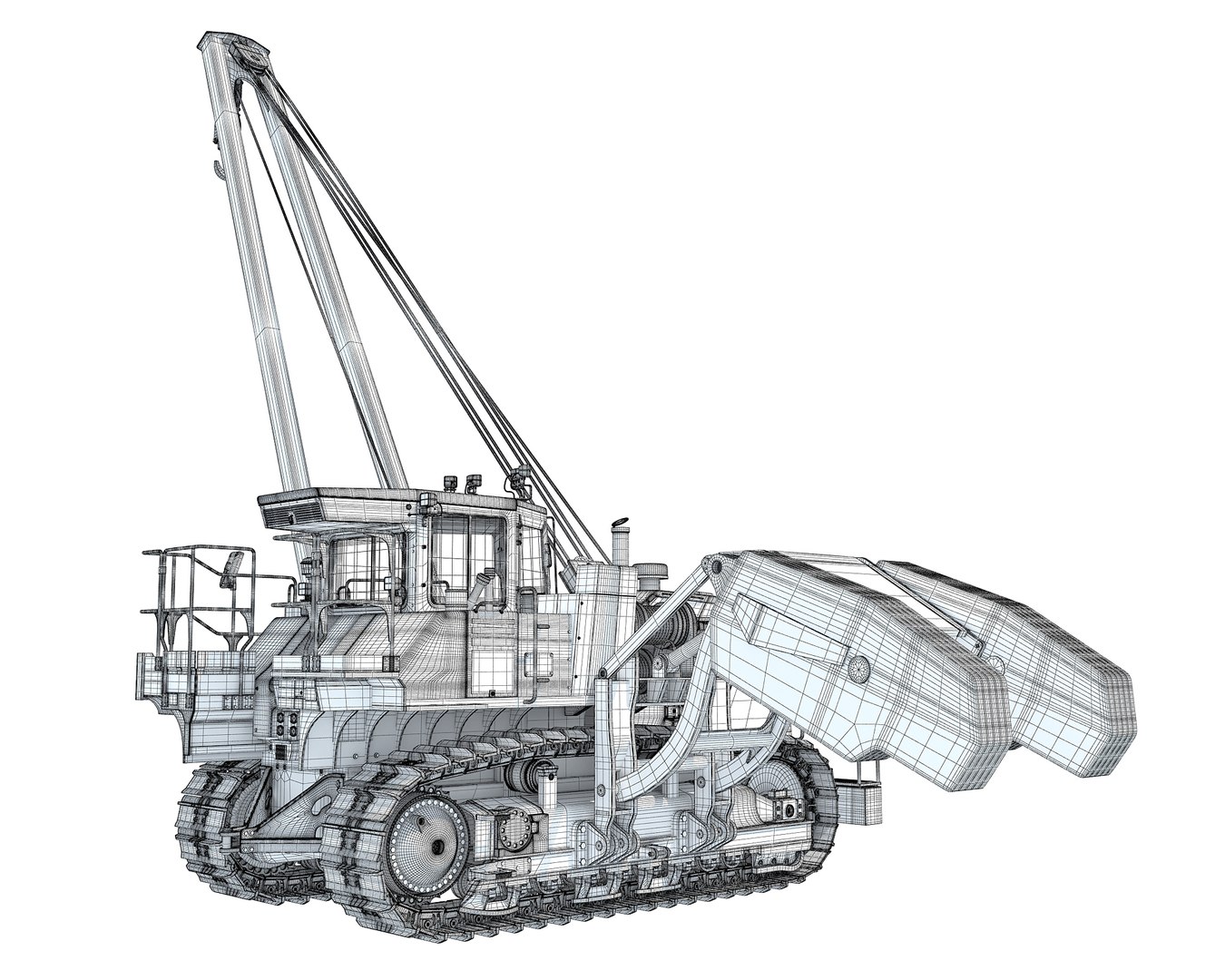 3D Track Dozer Pipelayer - TurboSquid 2235843