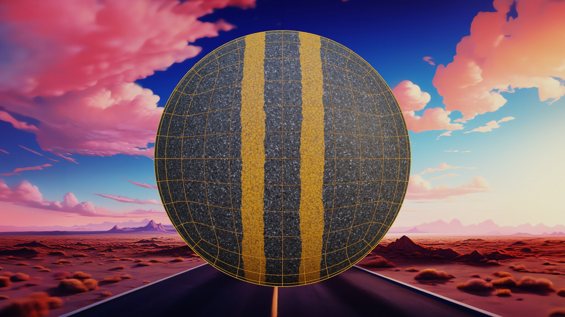 Procedural Road Material Model - TurboSquid 2228335