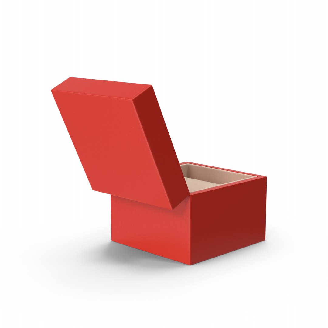 Red Watch Box 3D model - TurboSquid 2173531