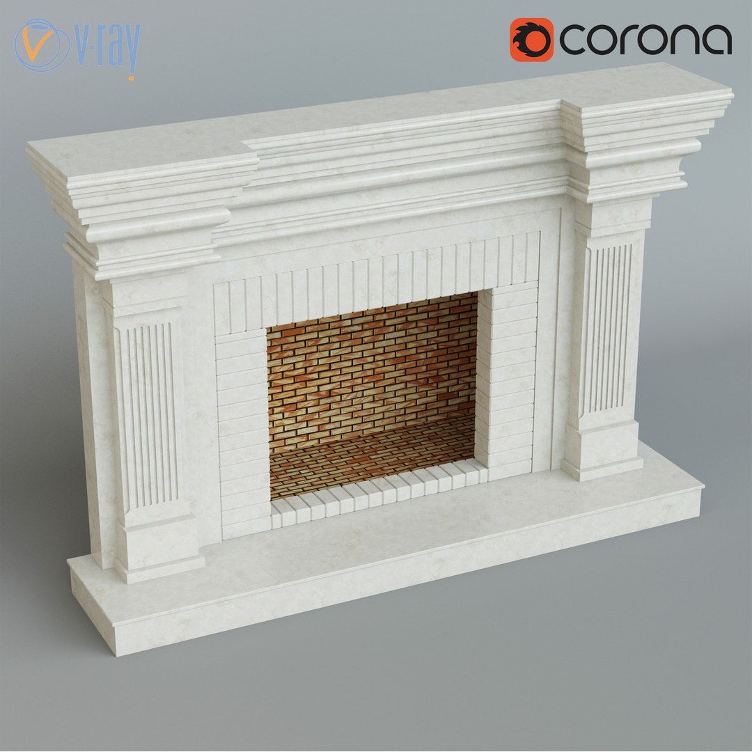 Classical Fireplace 3d Max