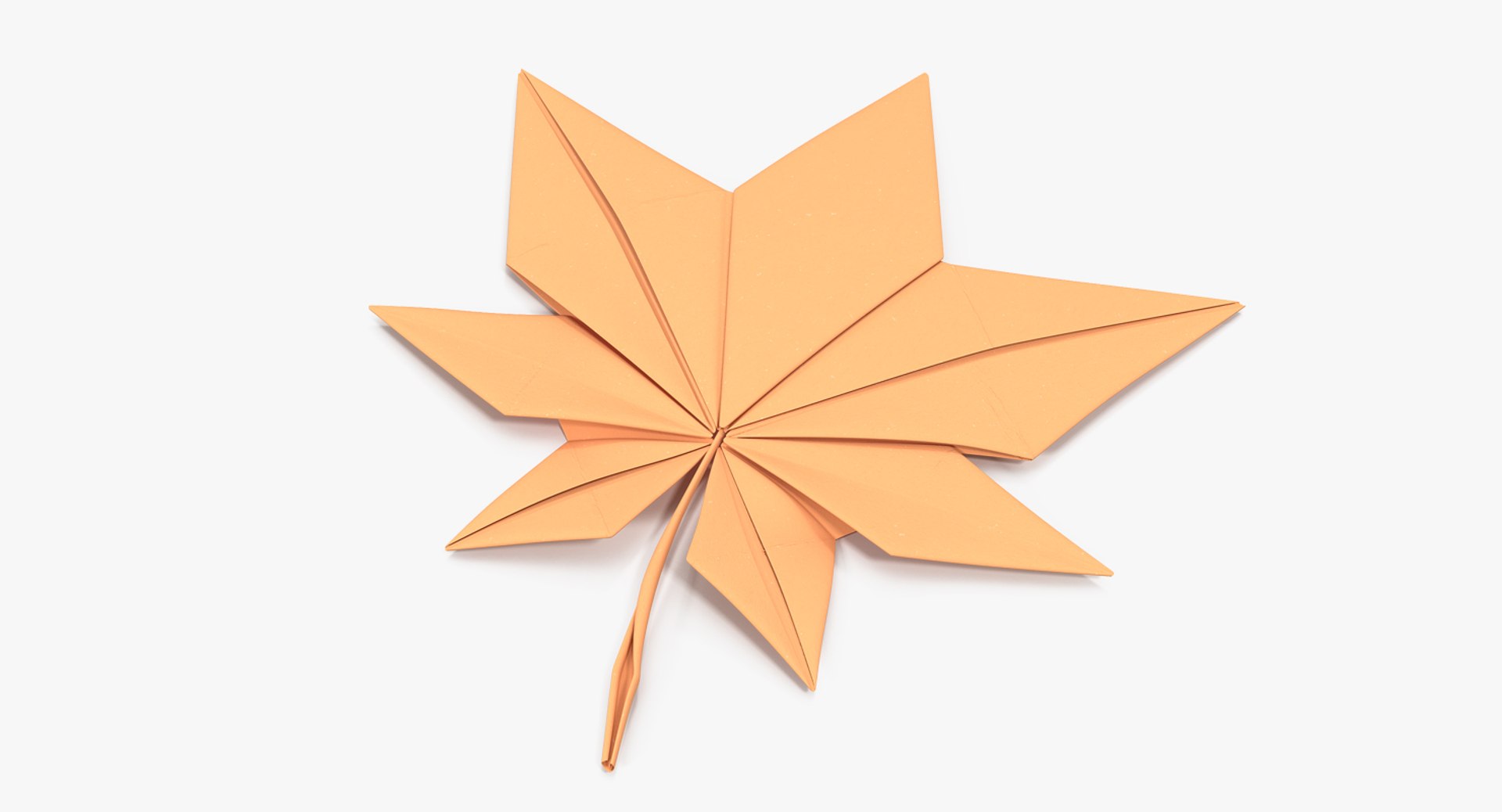 Autumn paper origami maple leaf model - TurboSquid 1329018