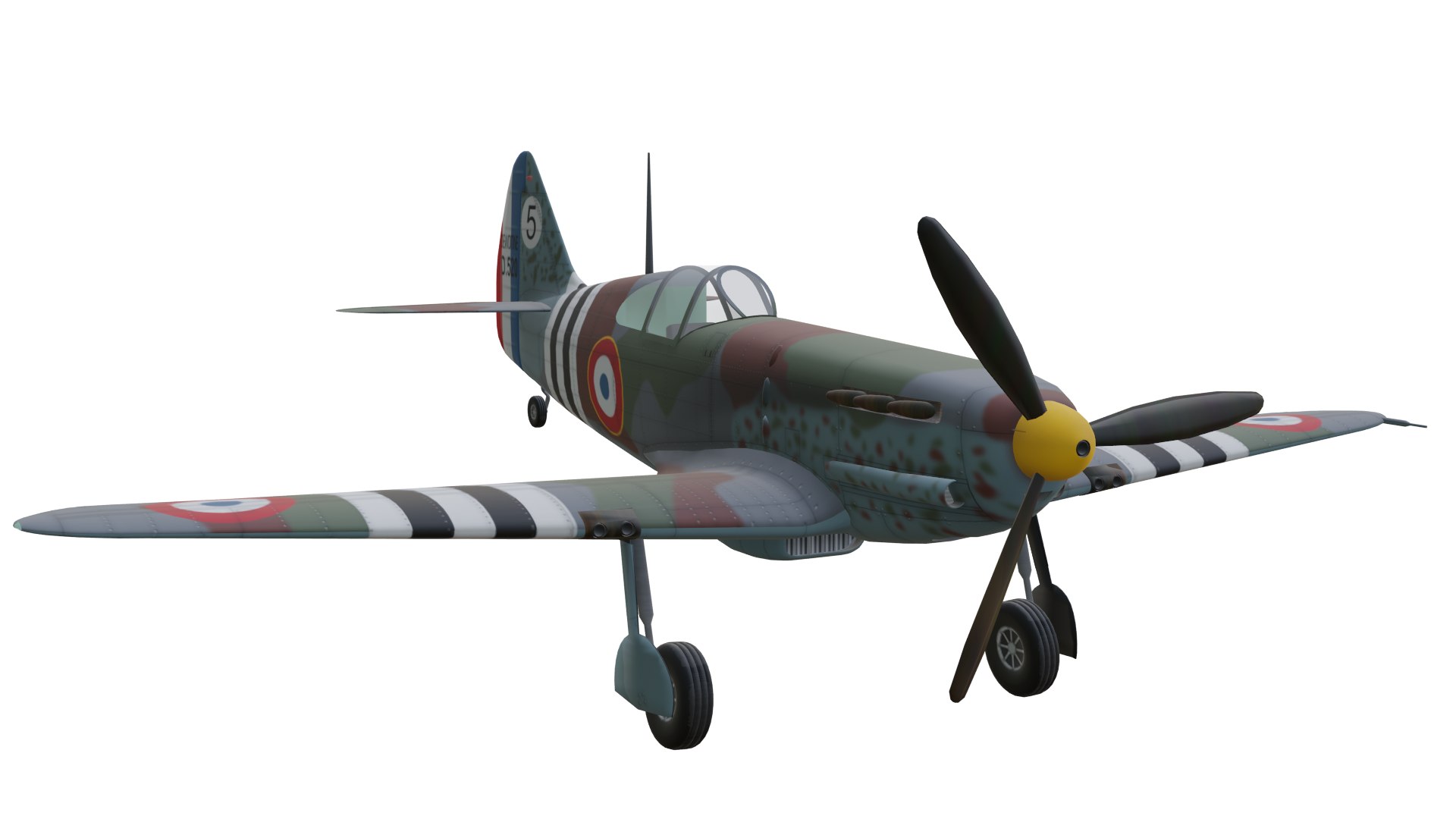 3D Dewoitine D-520 Model - TurboSquid 2351433