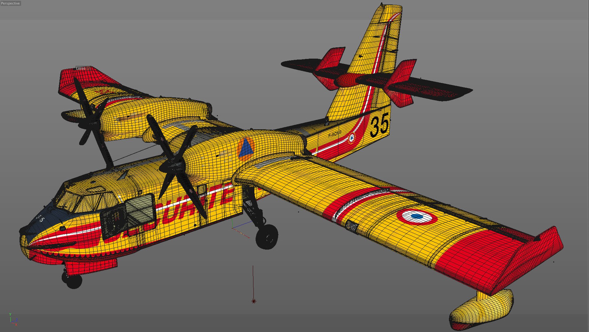 Firefighter Bomber 3d C4d