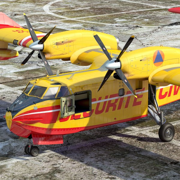 firefighter bomber 3d c4d