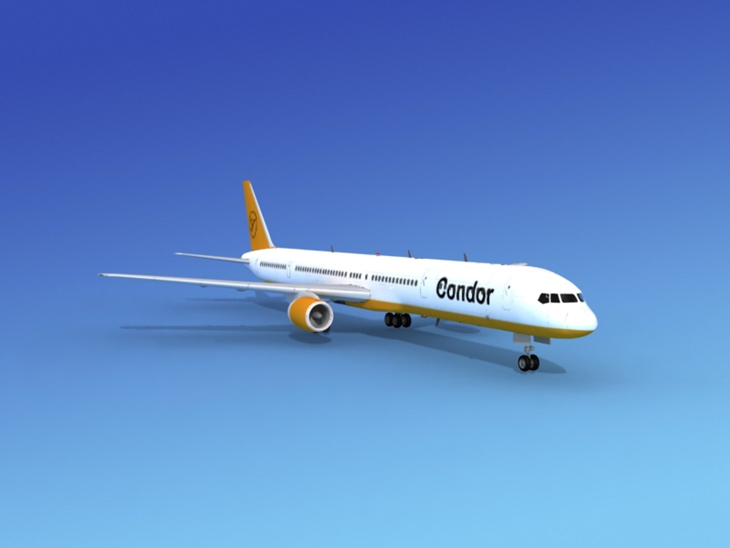 airline boeing 757 757-300 3d model