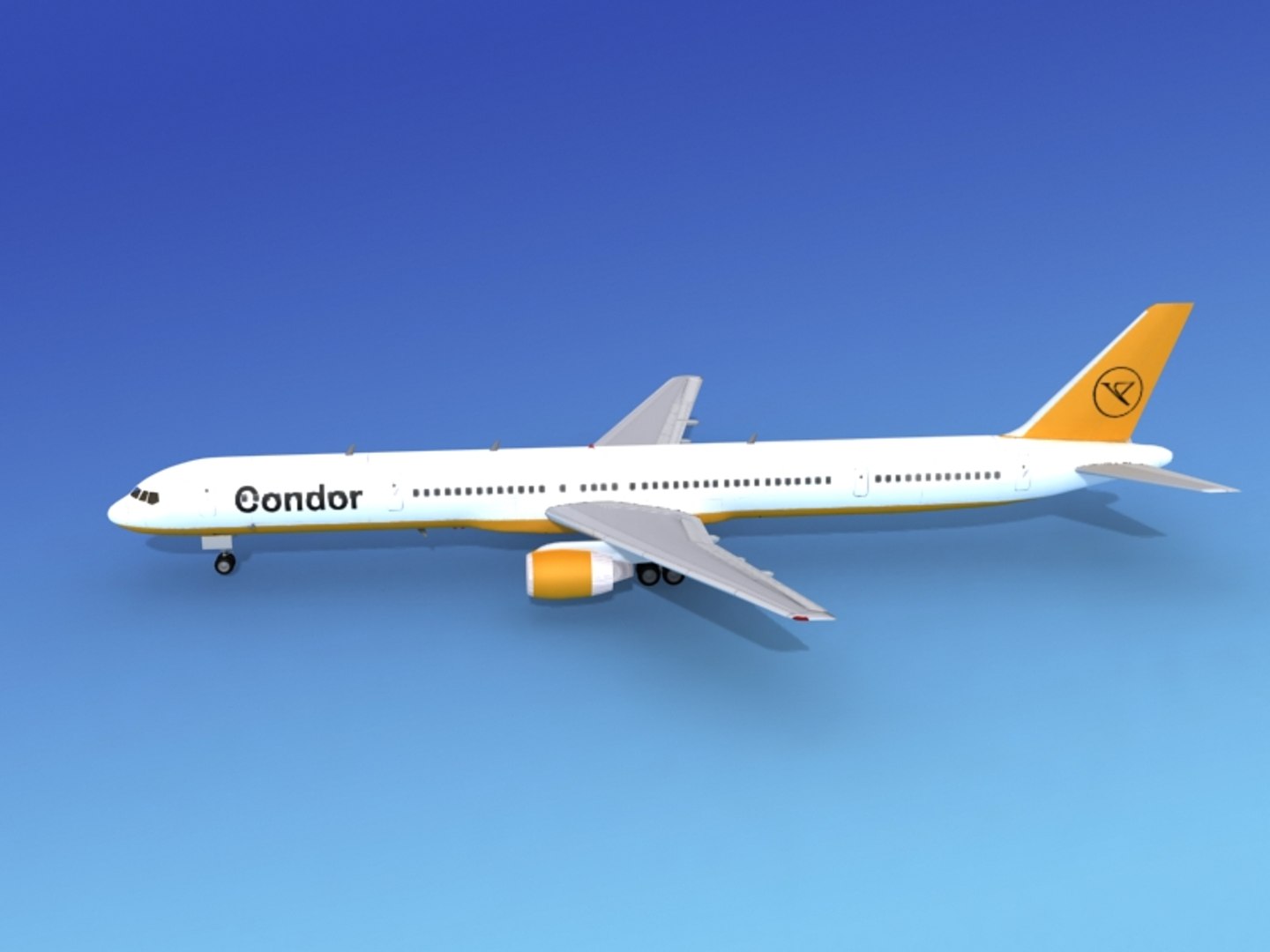 airline boeing 757 757-300 3d model
