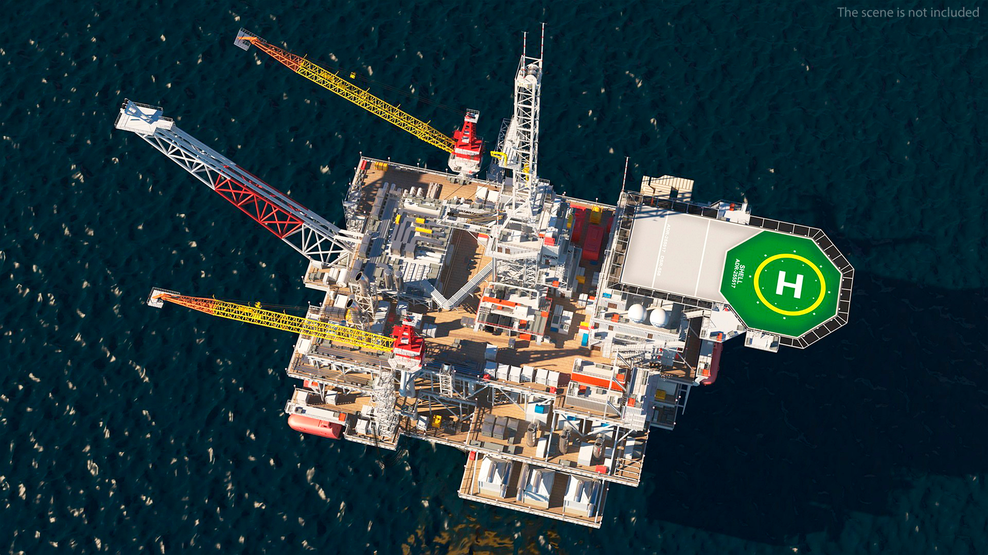 modelo 3d Plataforma petrolera offshore con buque cisterna TI Europe ...