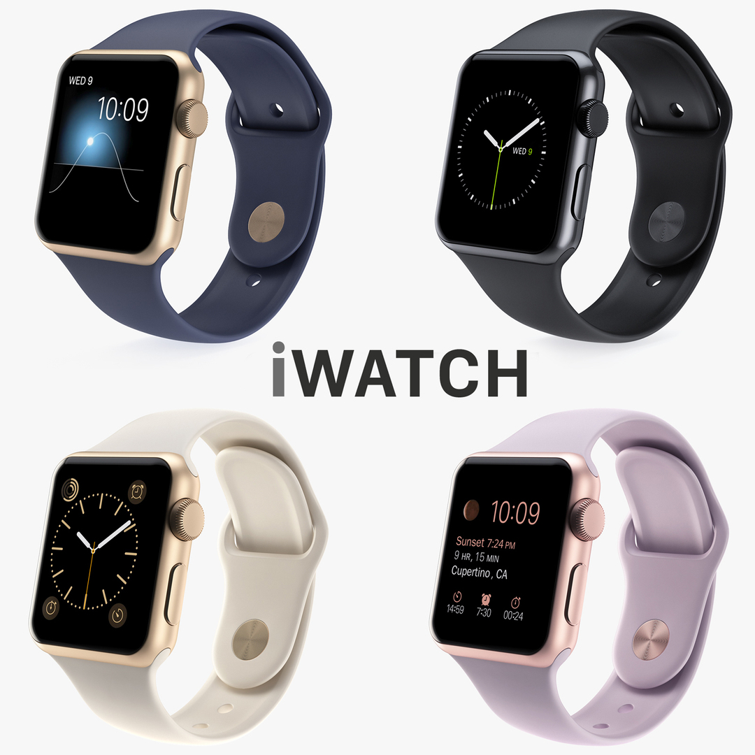 3d model apple iwatch watch