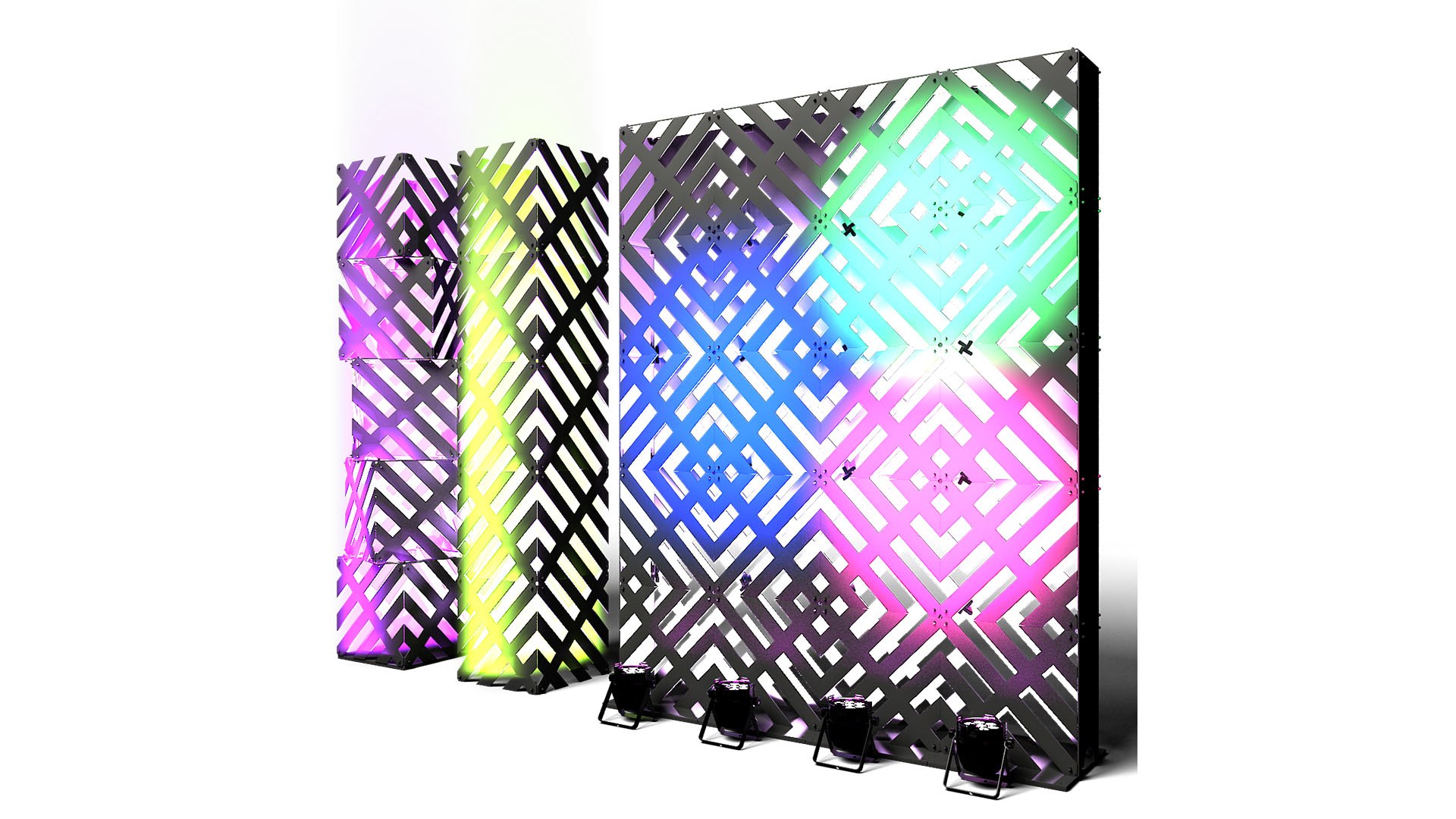 3D Stage Decor 13- Modular Wall Column - TurboSquid 2063473