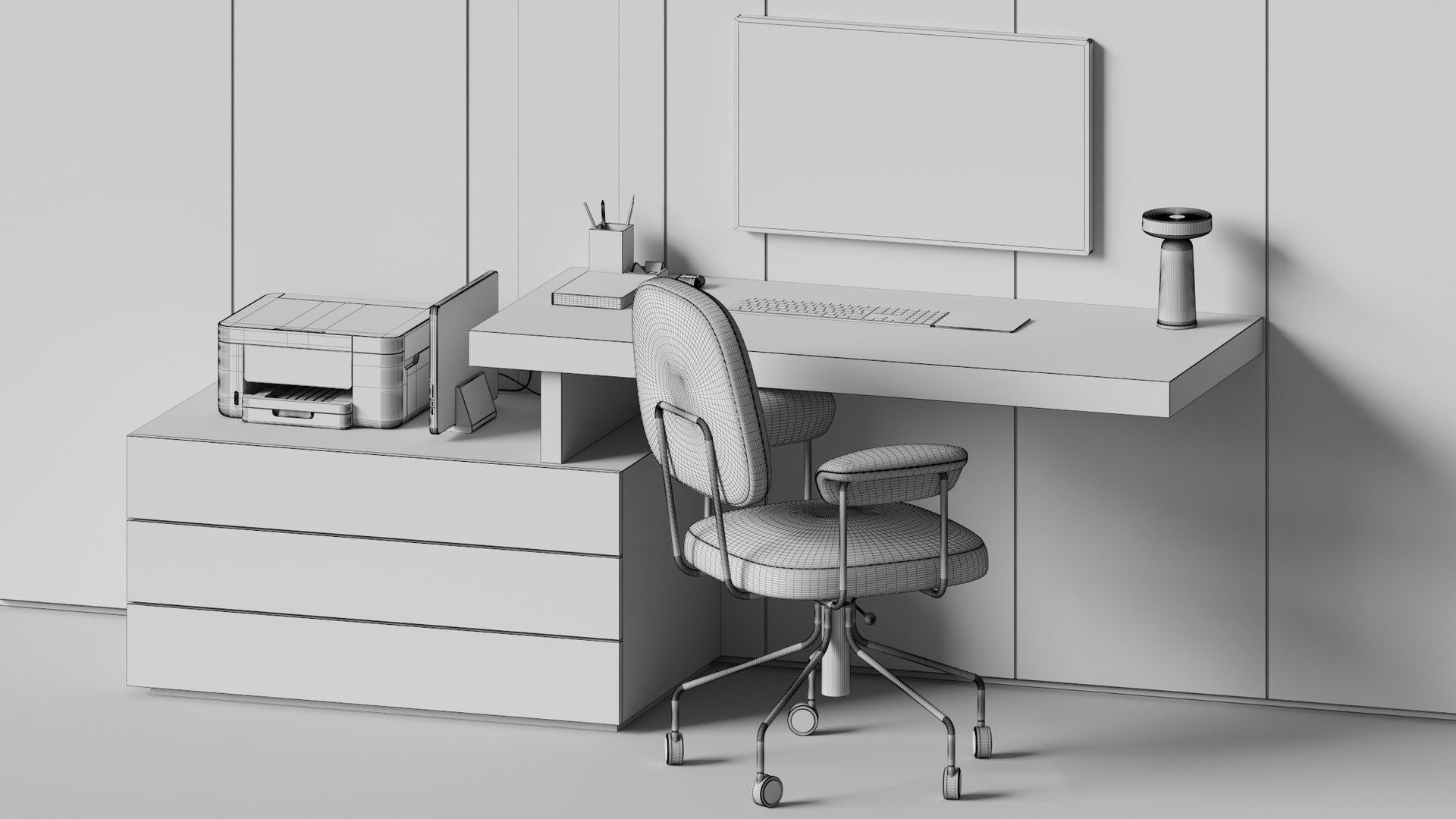Office Workspace - 3 3D model - TurboSquid 2178190