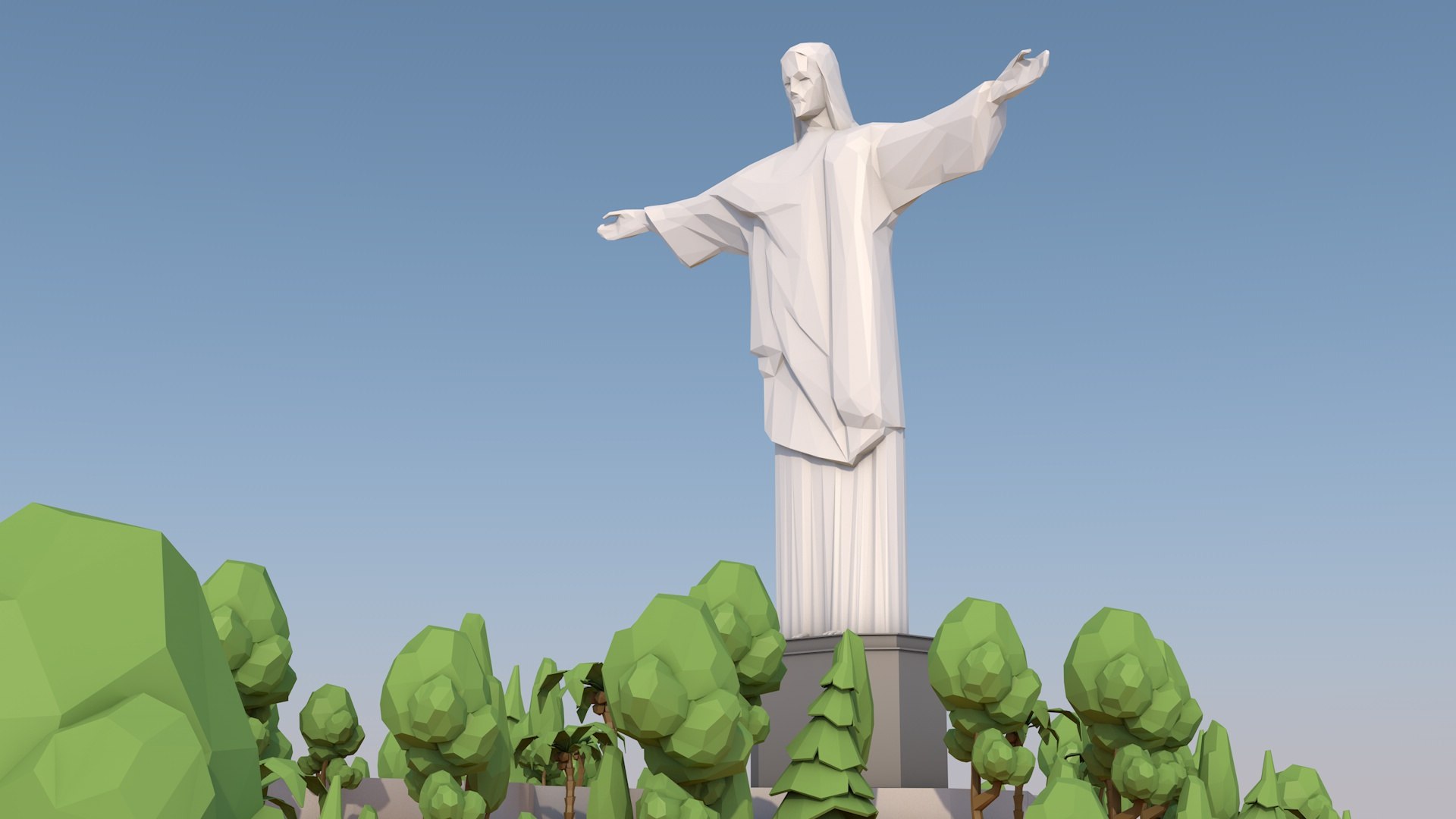 3D Model Christ Redeemer Landmark - TurboSquid 1560350