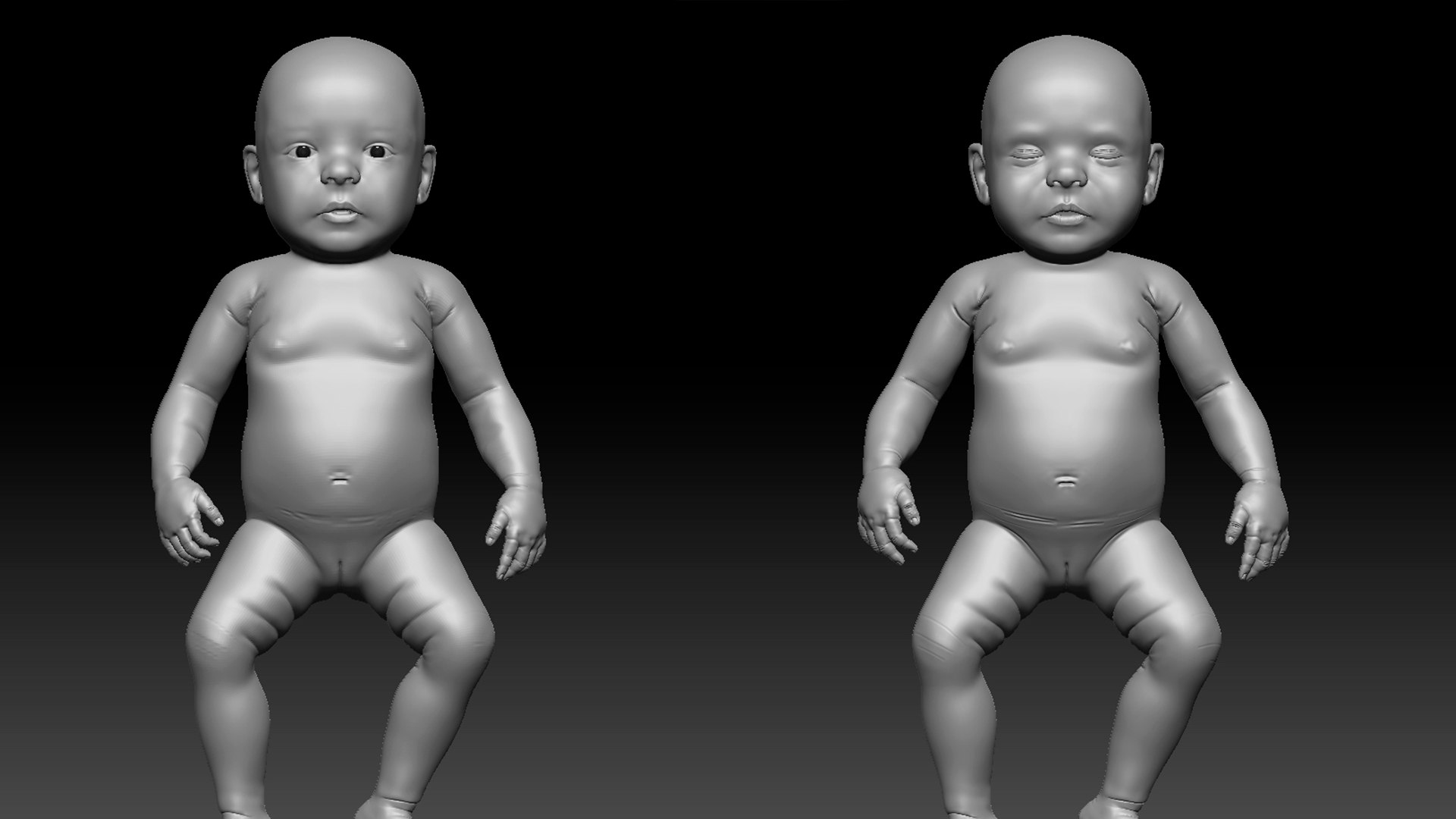 3D Baby New Born Rigged Low-poly - TurboSquid 1969452