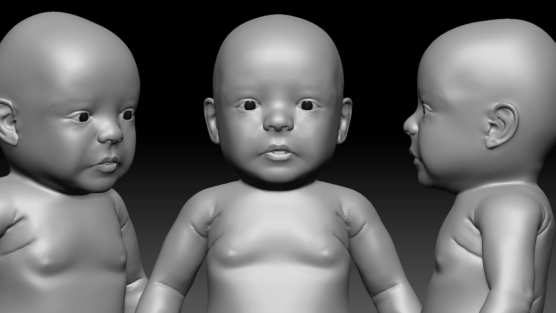 3D Baby New Born Rigged Low-poly - TurboSquid 1969452
