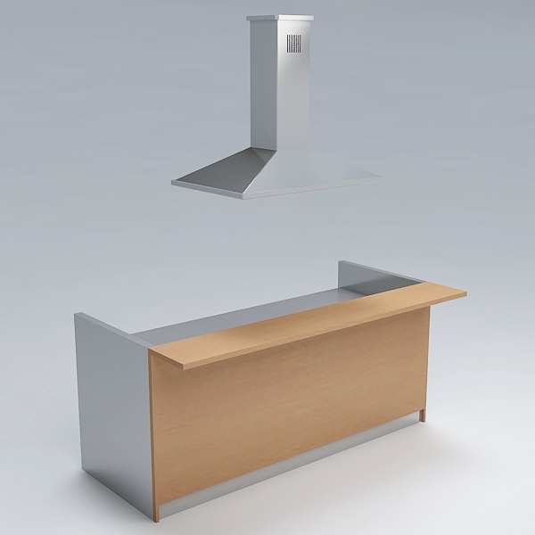 3d kitchen counter model