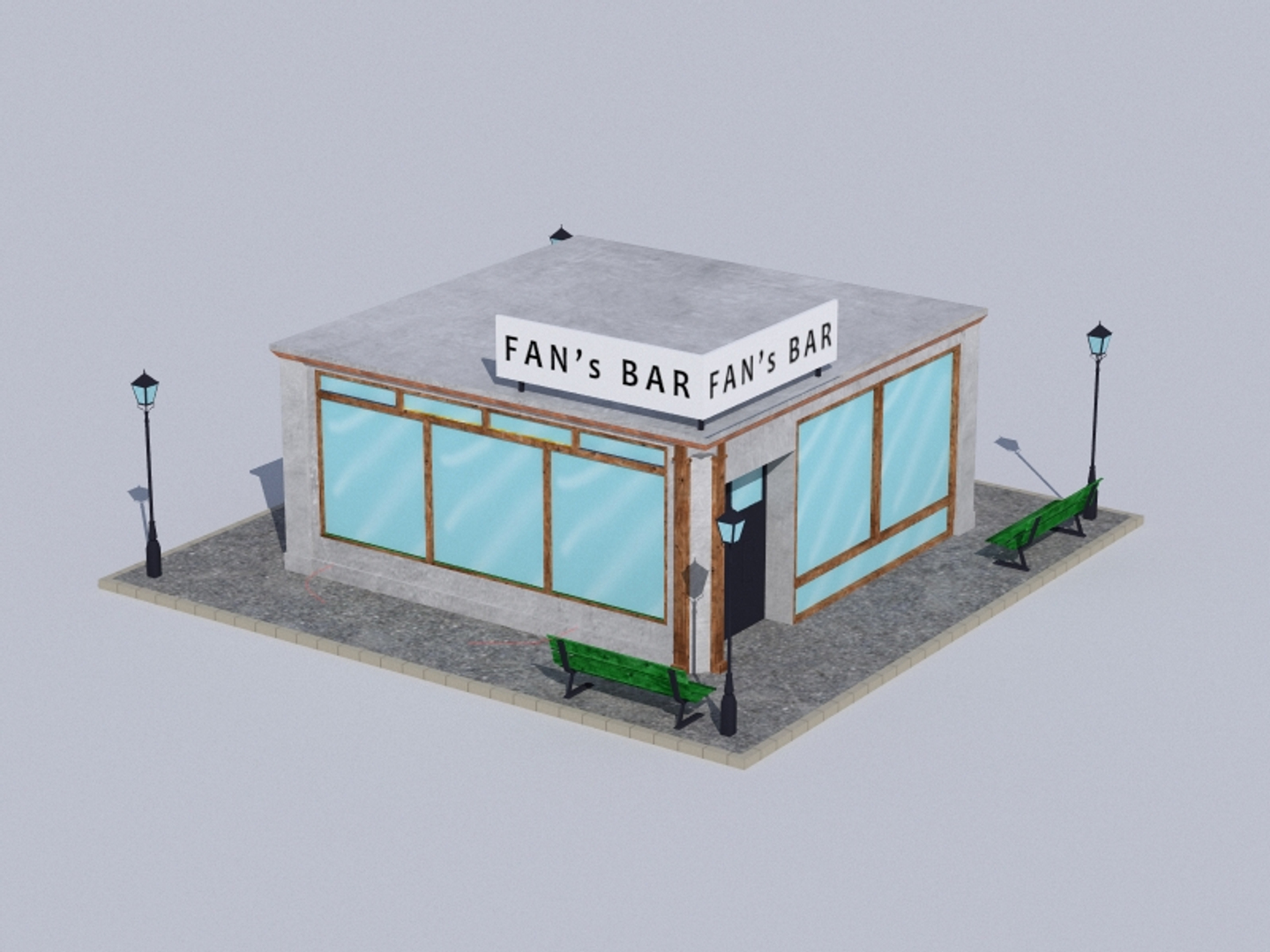 Bar Level 3 3d Model