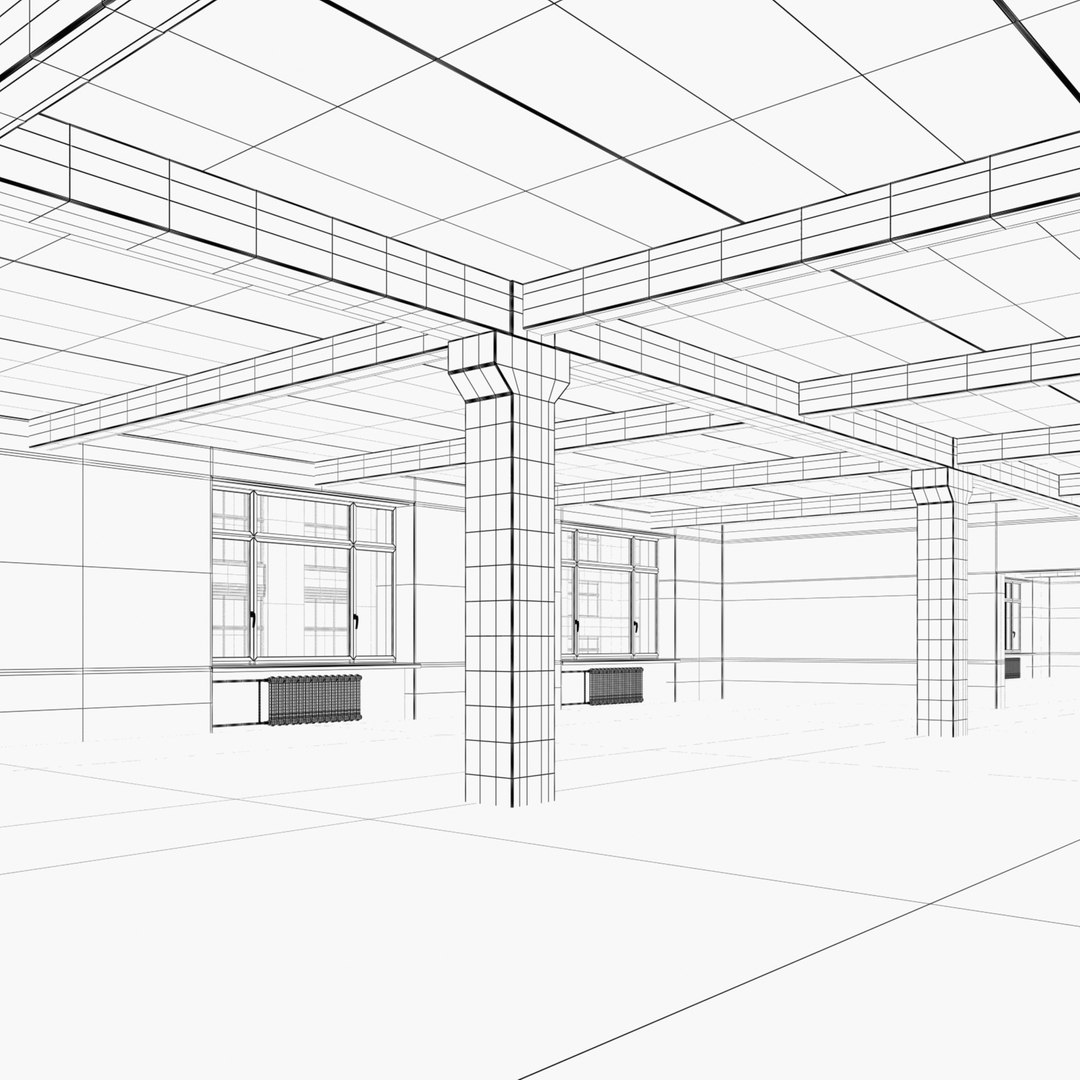 3d Max Loft Interior Space Concrete