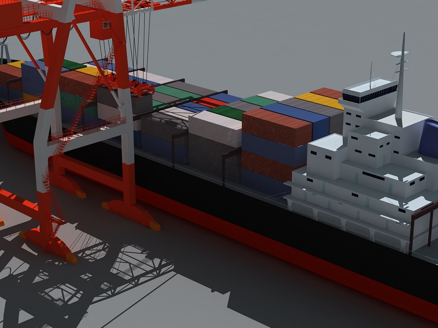 Cargo Ship Cranes 3D Model - TurboSquid 1647962