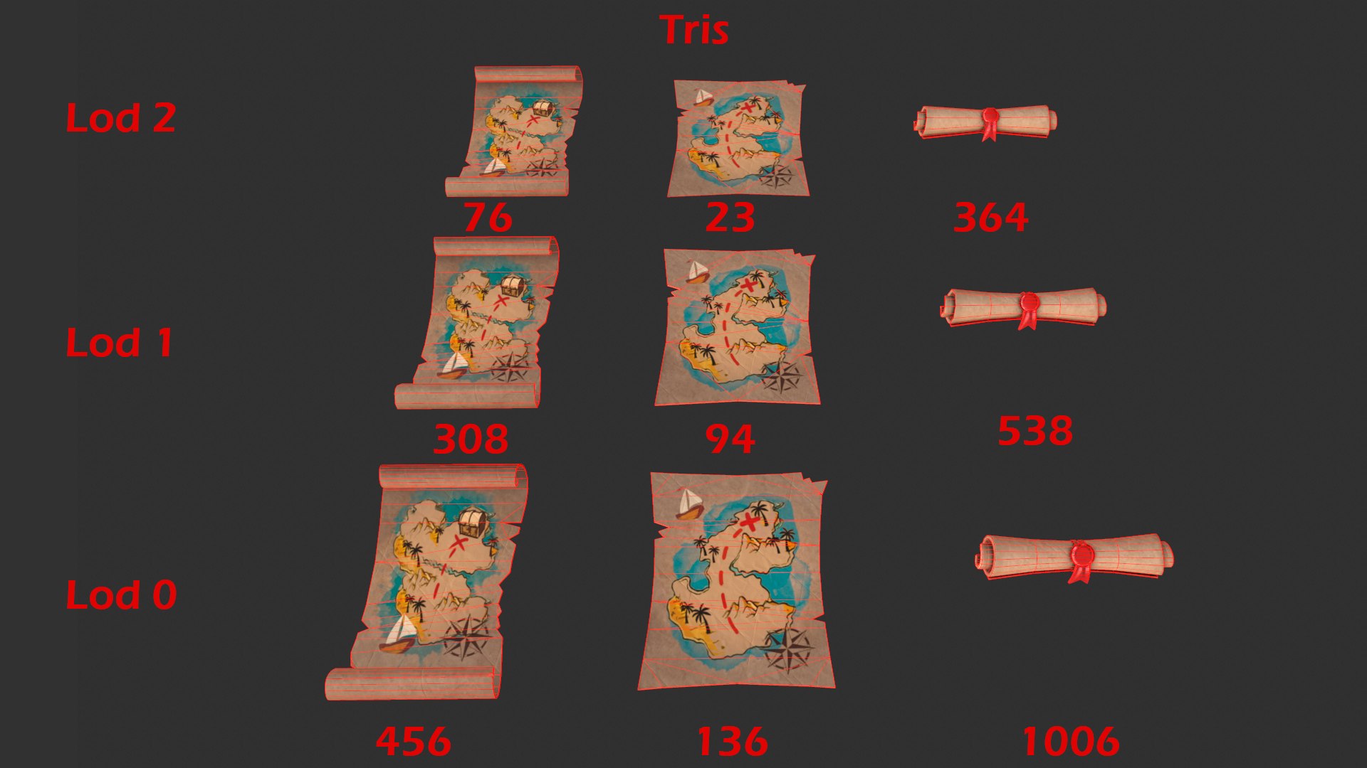 Treasure Map 3D Model - TurboSquid 1717335