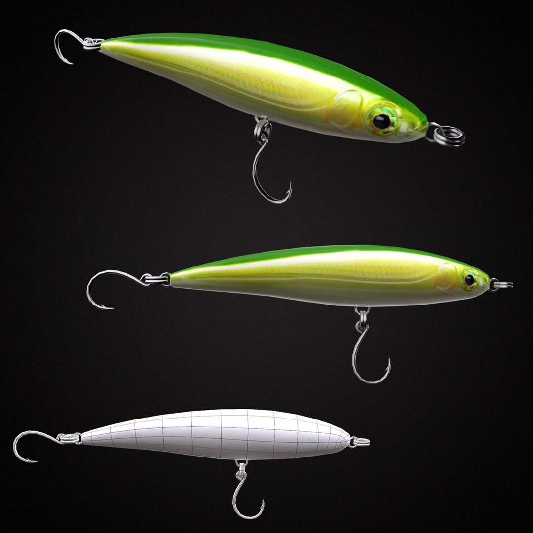 3D intermediate fishing lure - TurboSquid 1586494