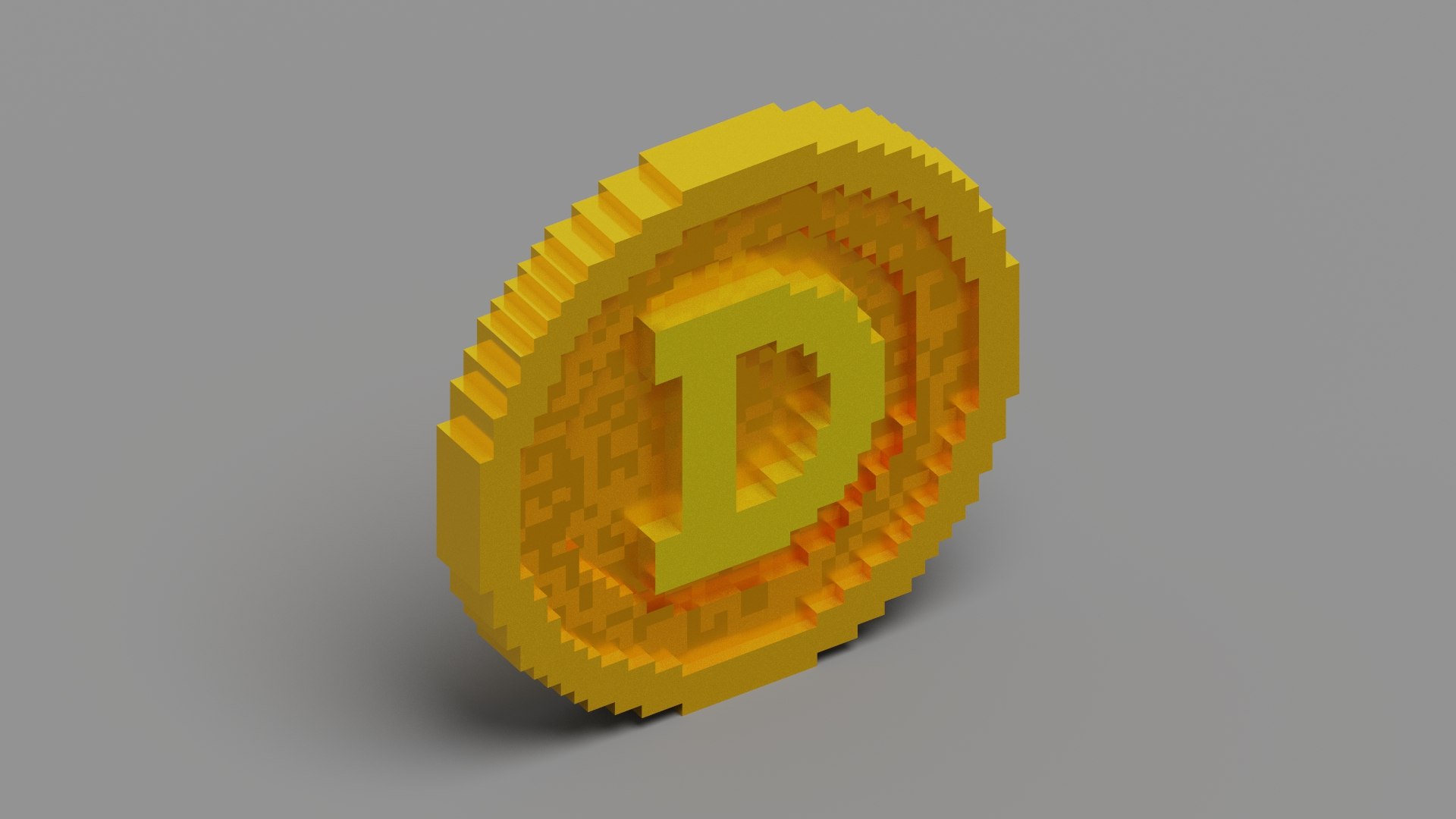 3D Voxel Dogecoin Model - TurboSquid 1854900