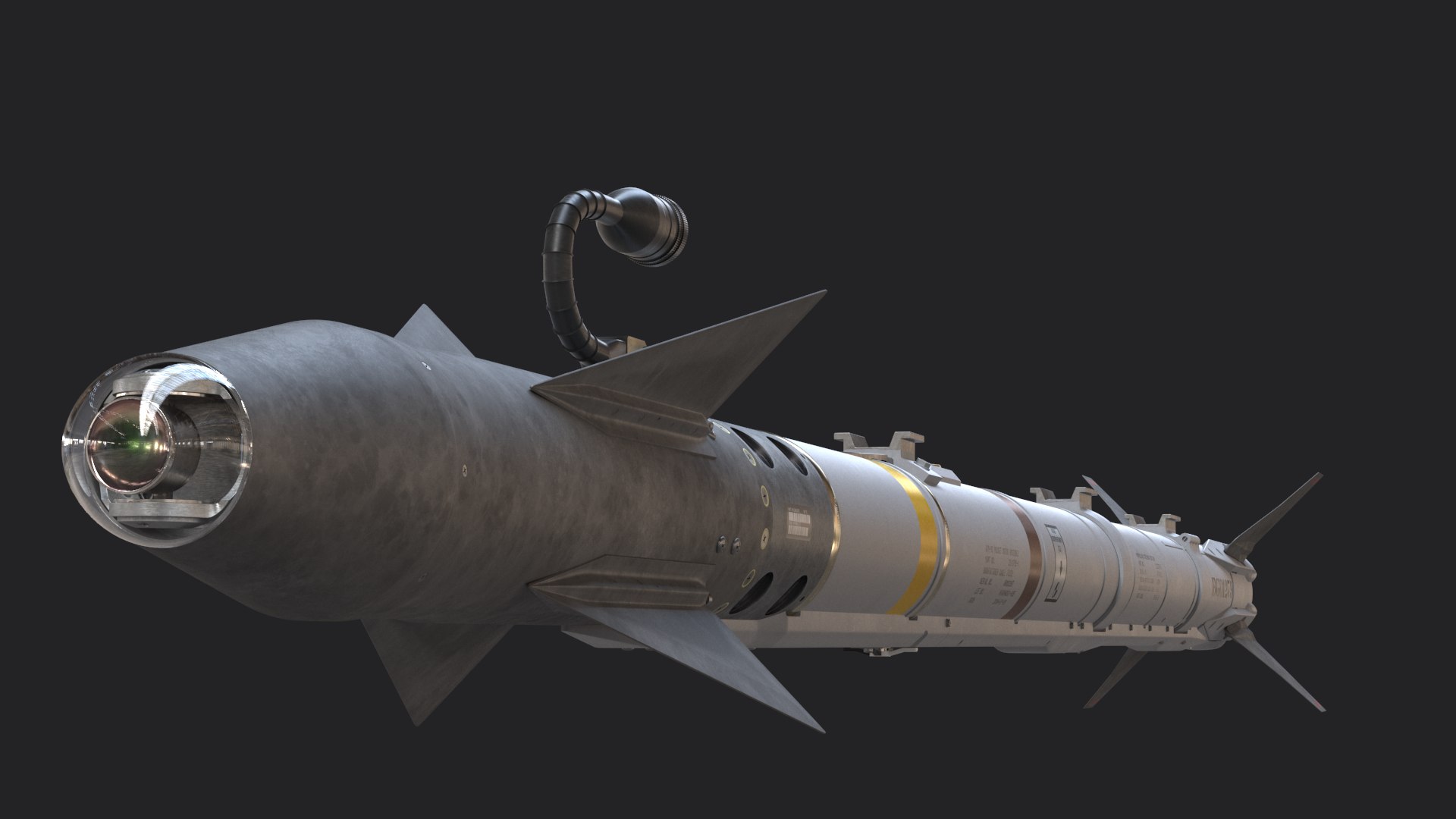 Aim-9x Sidewinder Missile 3d Model