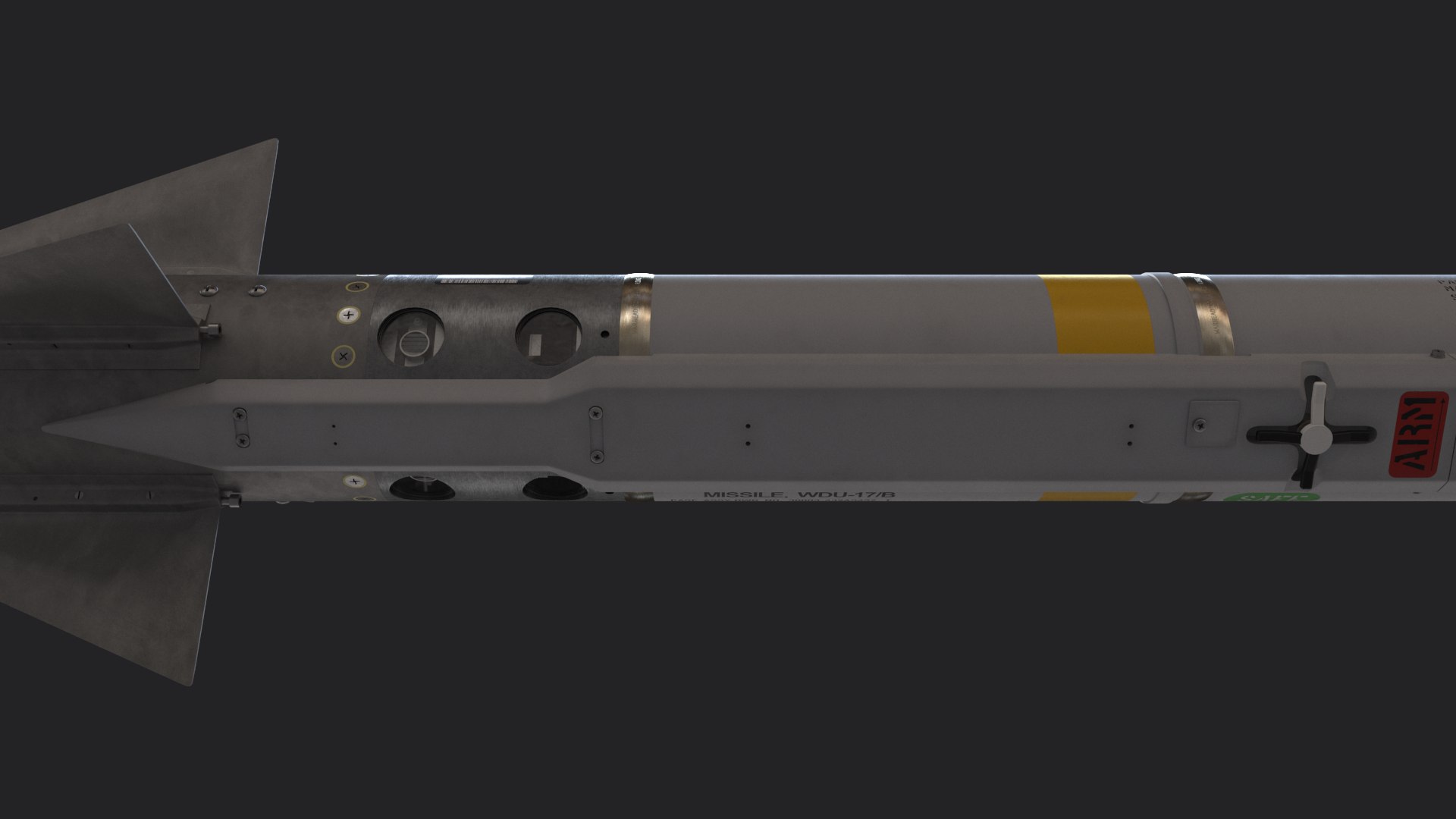 Aim-9x Sidewinder Missile 3d Model