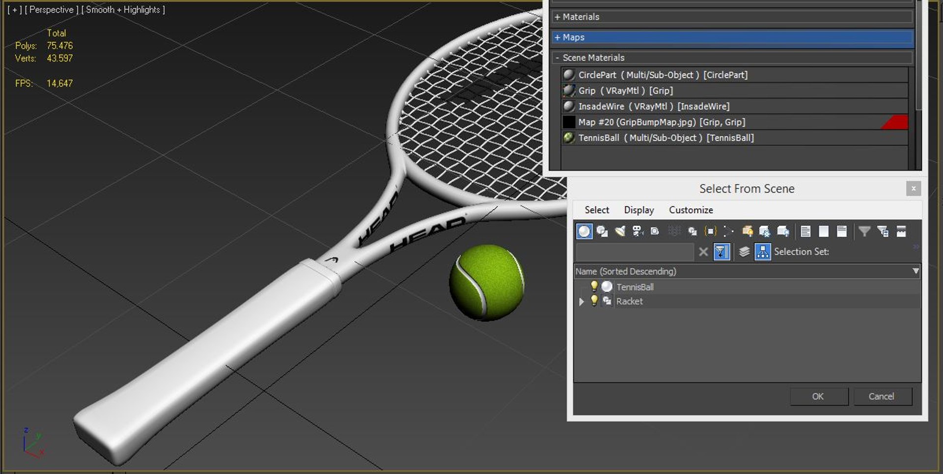3d Model Racket