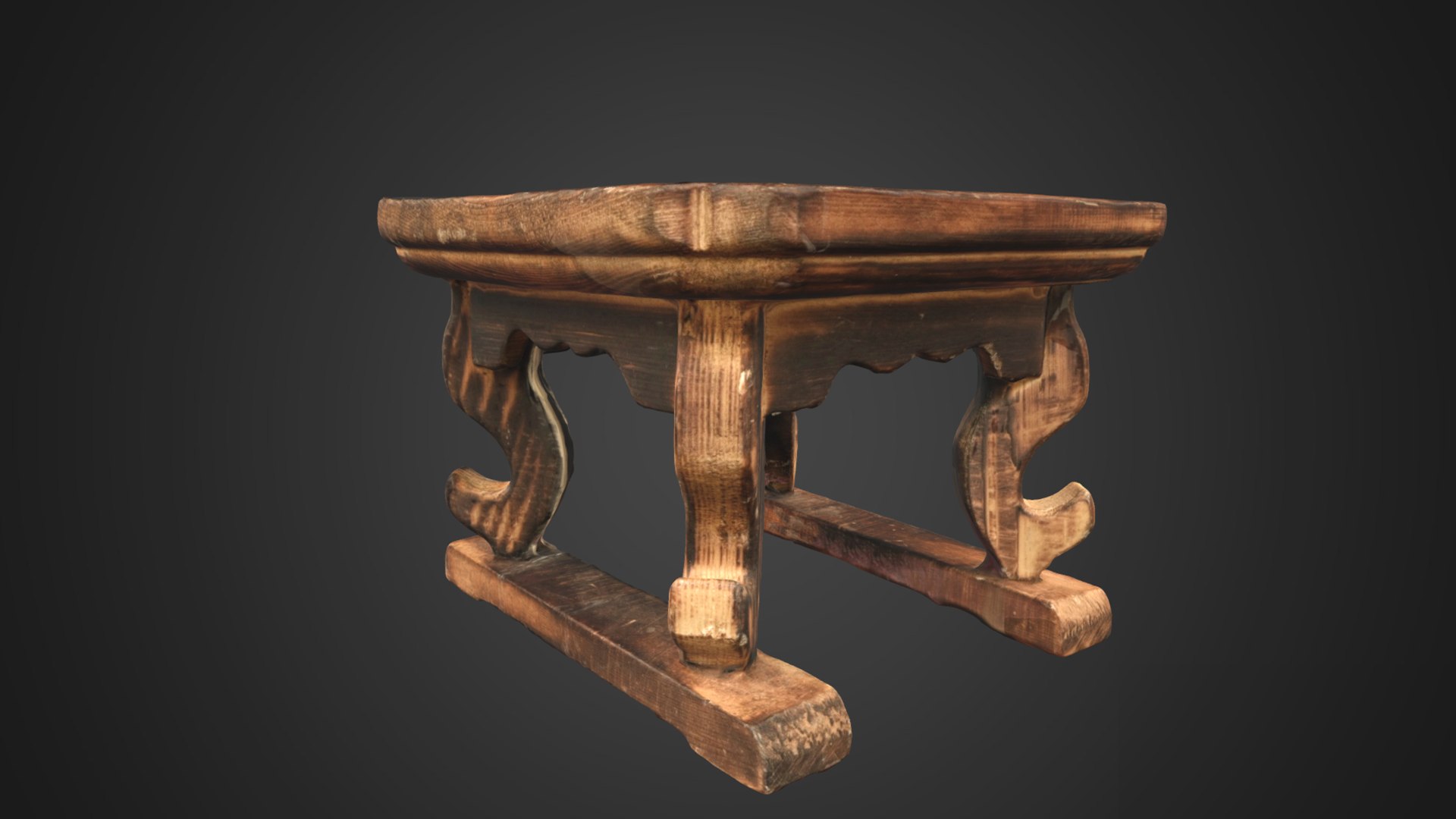 Traditional Wooden Mini Table Model - TurboSquid 2020699