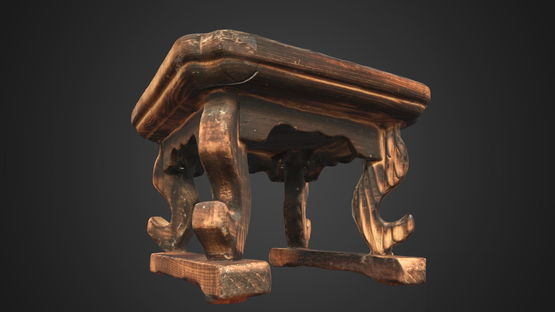 Traditional Wooden Mini Table Model - TurboSquid 2020699