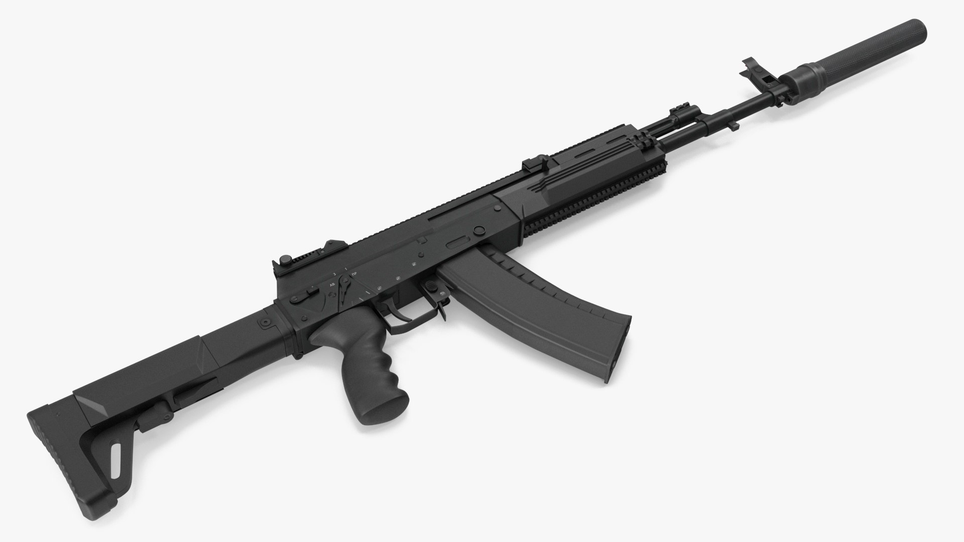 3D Assault Rifle AK-12 2011 with Suppressor New model - TurboSquid 2131140