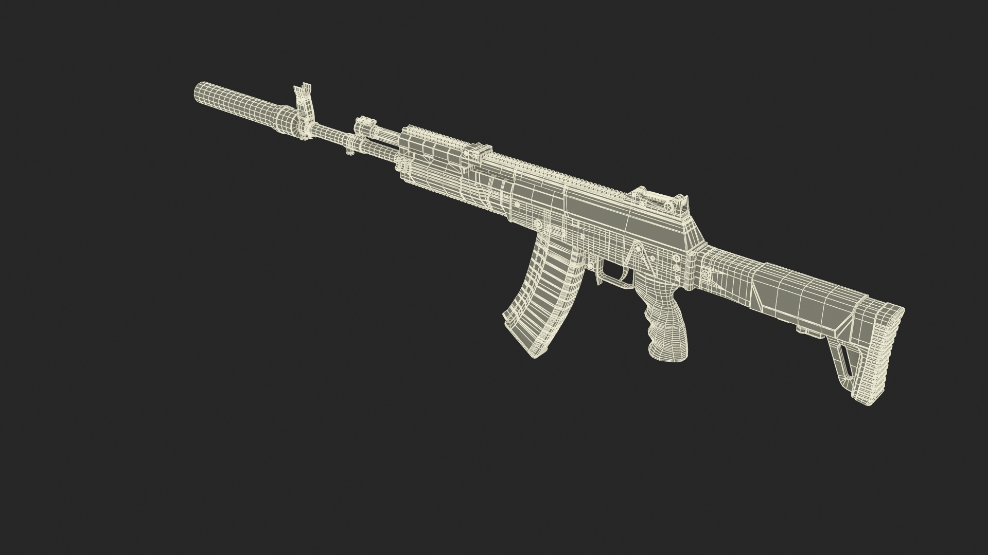 3D Assault Rifle AK-12 2011 With Suppressor New Model - TurboSquid 2131140