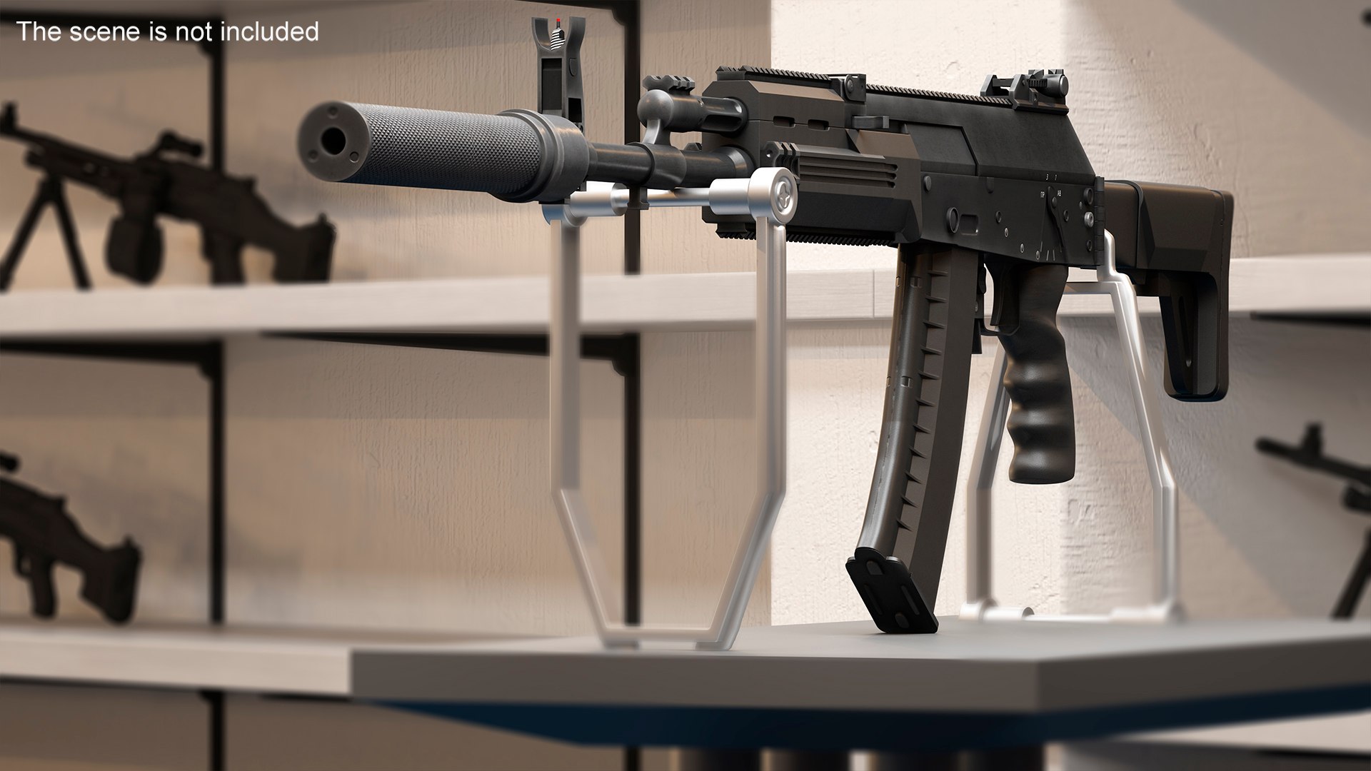 3D Assault Rifle AK-12 2011 With Suppressor New Model - TurboSquid 2131140