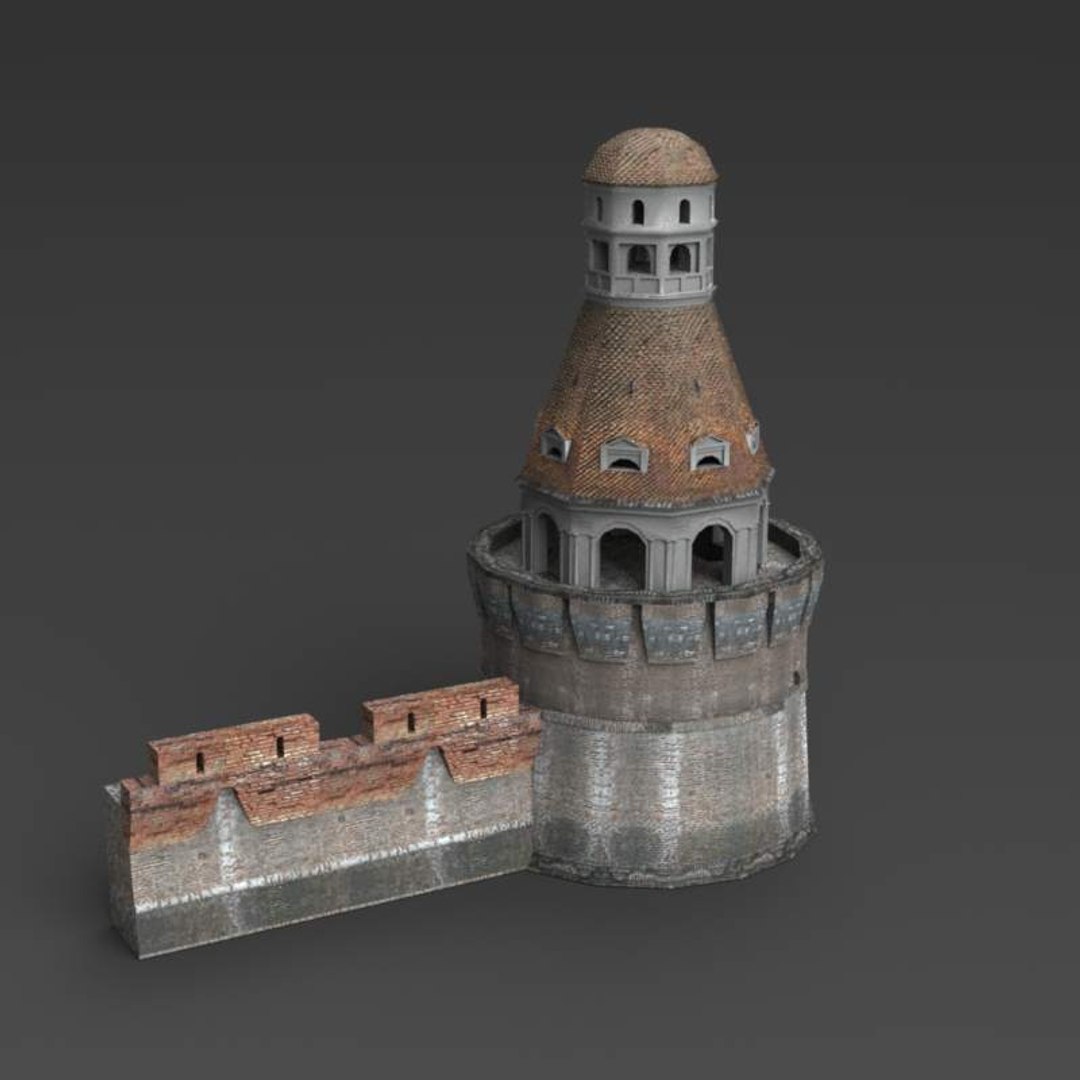 tower walls 3d model