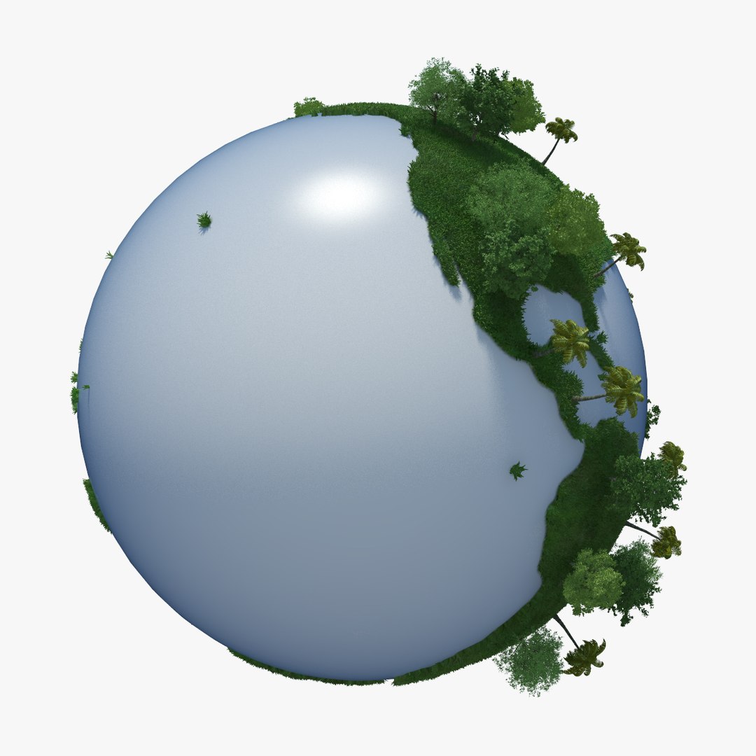 3d Model Planet Earth Green