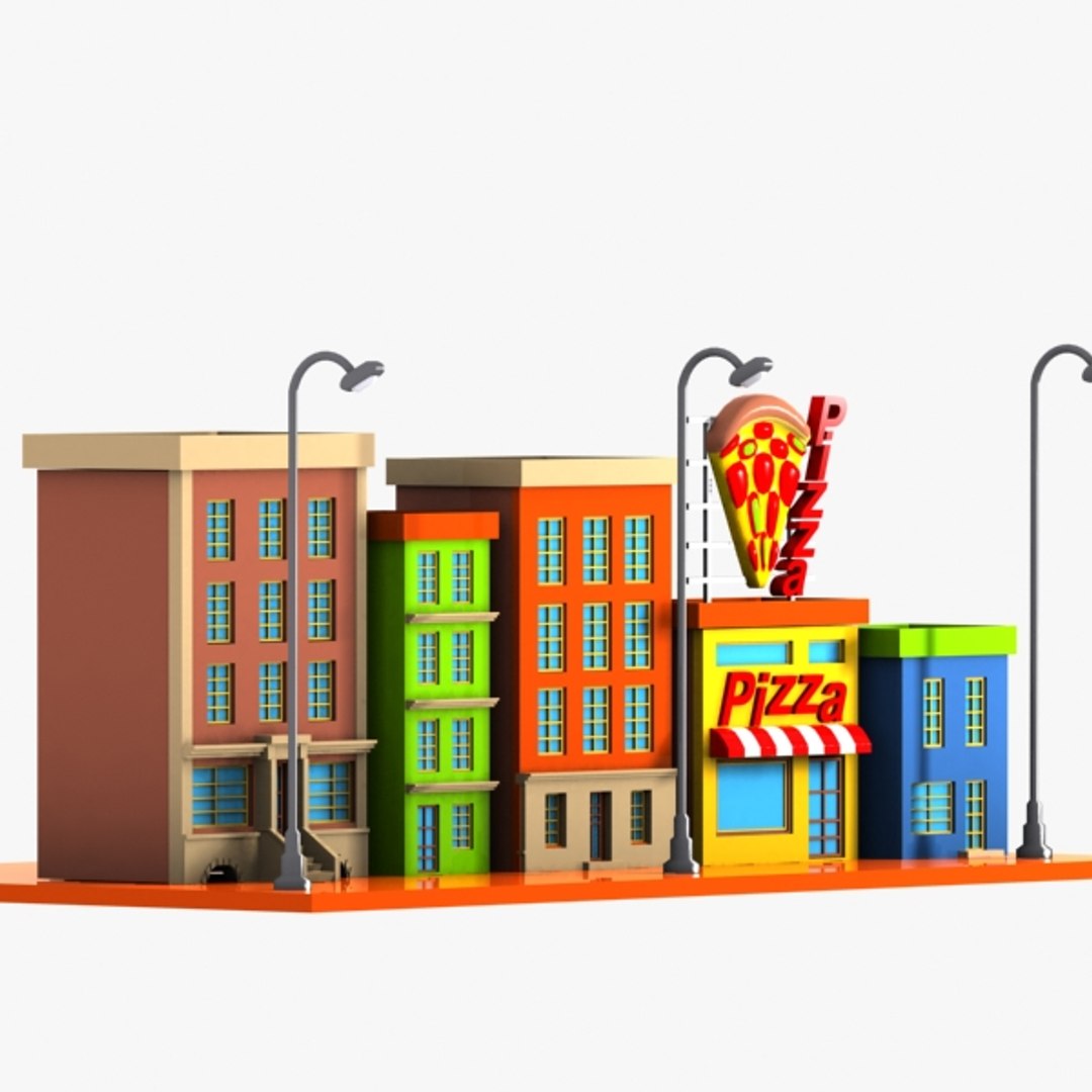 Cartoon Street Toon 3d Model