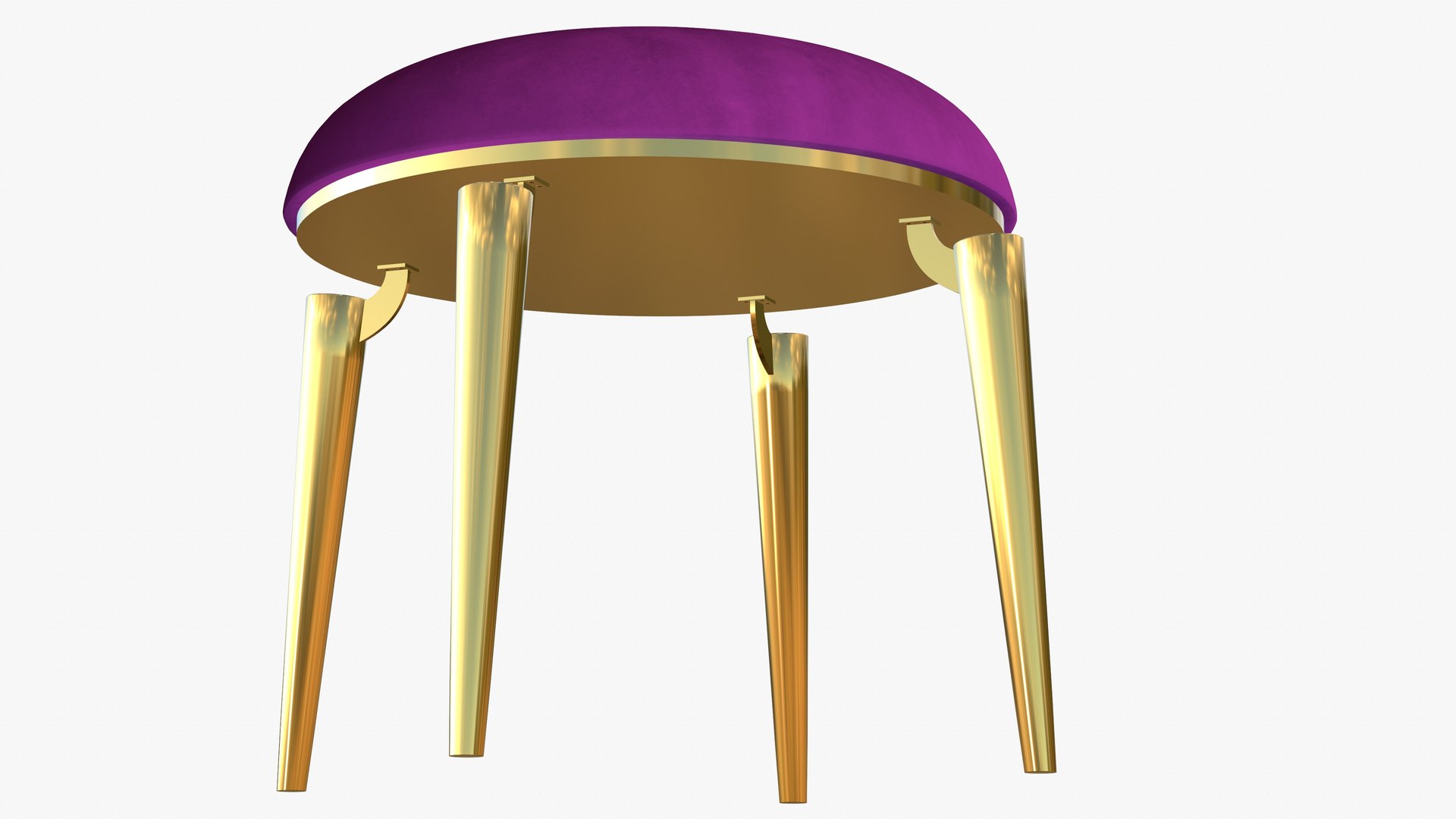 3D Stool Chair Gold Luxury - TurboSquid 1850851
