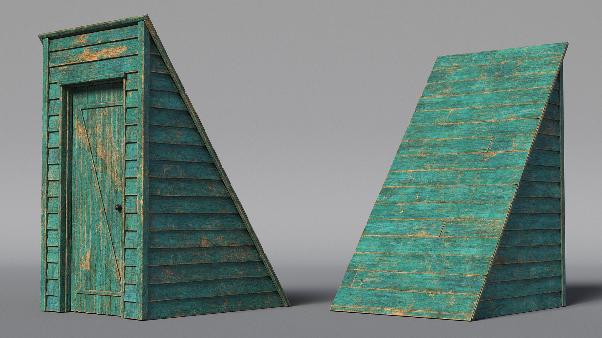 Rustic Pitched Style Rooftop Building Green 3D Model - TurboSquid 2207109