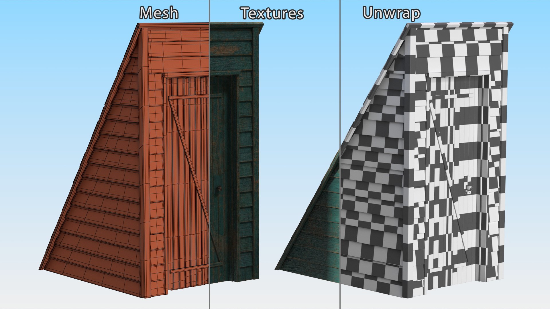 Rustic Pitched Style Rooftop Building Green 3D Model - TurboSquid 2207109