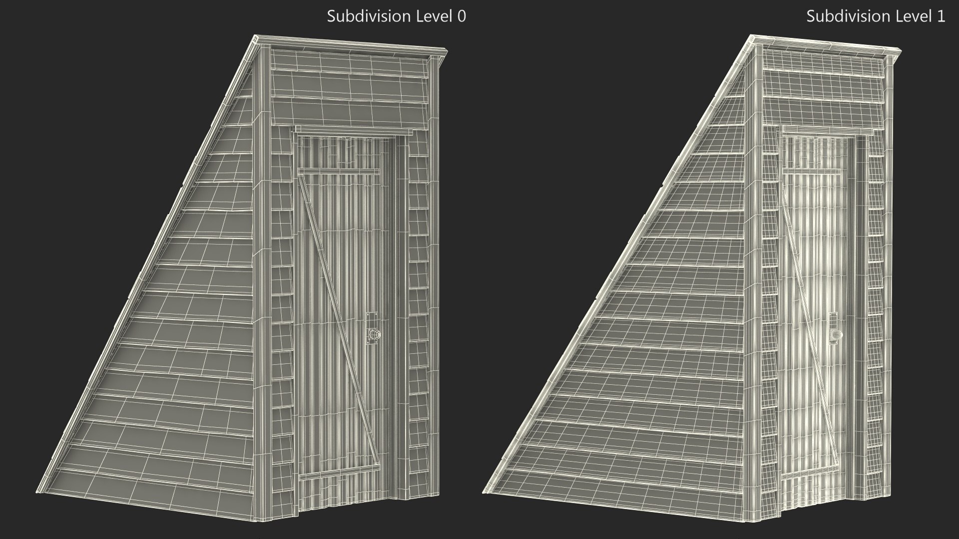Rustic Pitched Style Rooftop Building Green 3D Model - TurboSquid 2207109