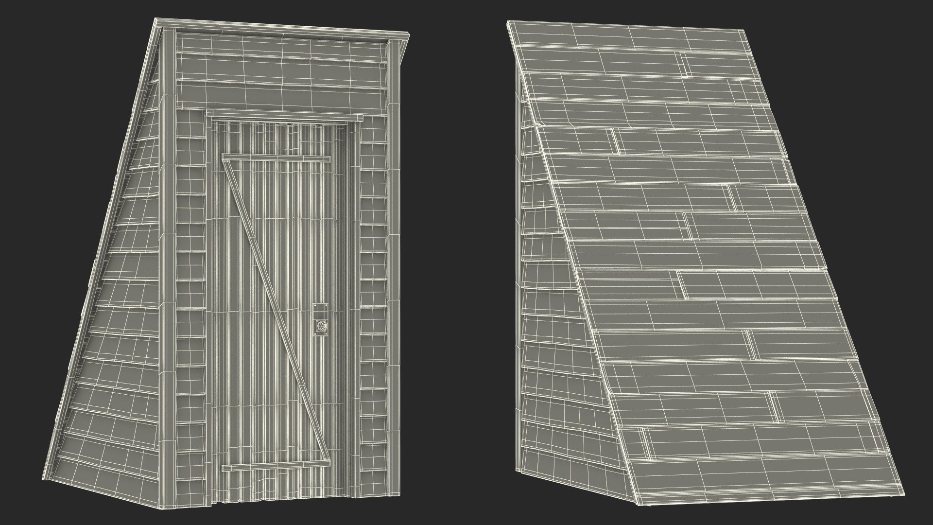 Rustic Pitched Style Rooftop Building Green 3D Model - TurboSquid 2207109