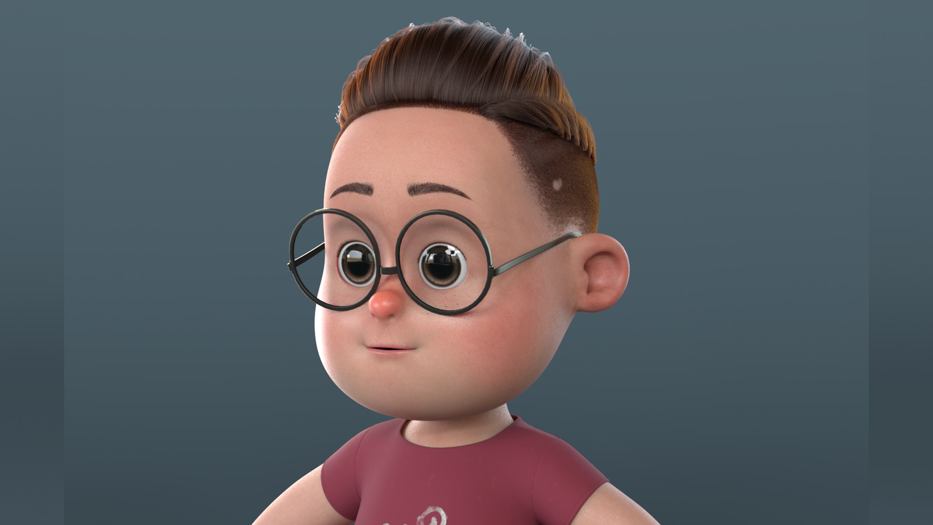 3D Cute Cartoon Boy Chubby Pier Model - TurboSquid 2164752